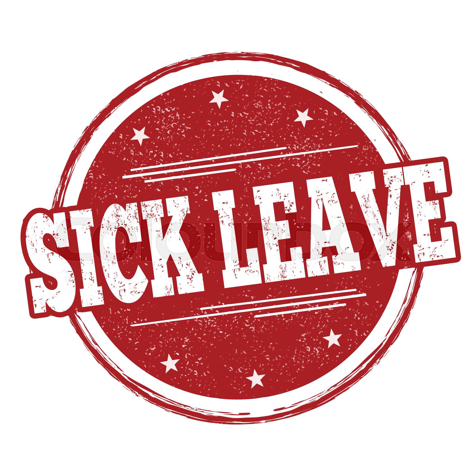 Sick leave sign or stamp | Stock vector | Colourbox