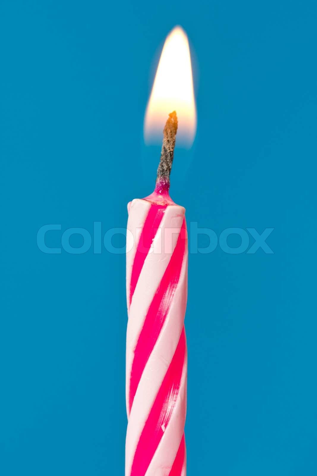 Single Blue Birthday Candle