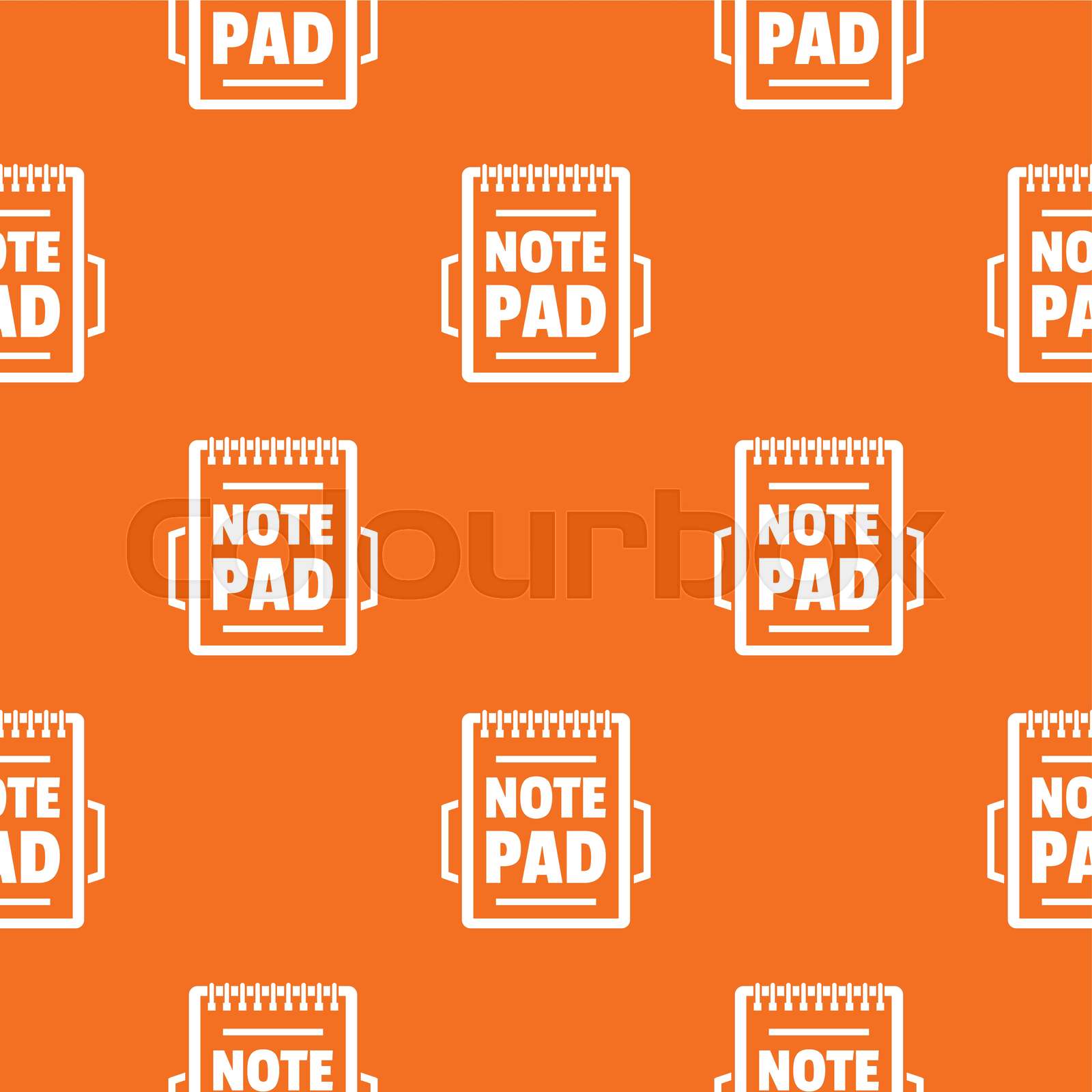 Notepad pattern vector orange | Stock vector | Colourbox