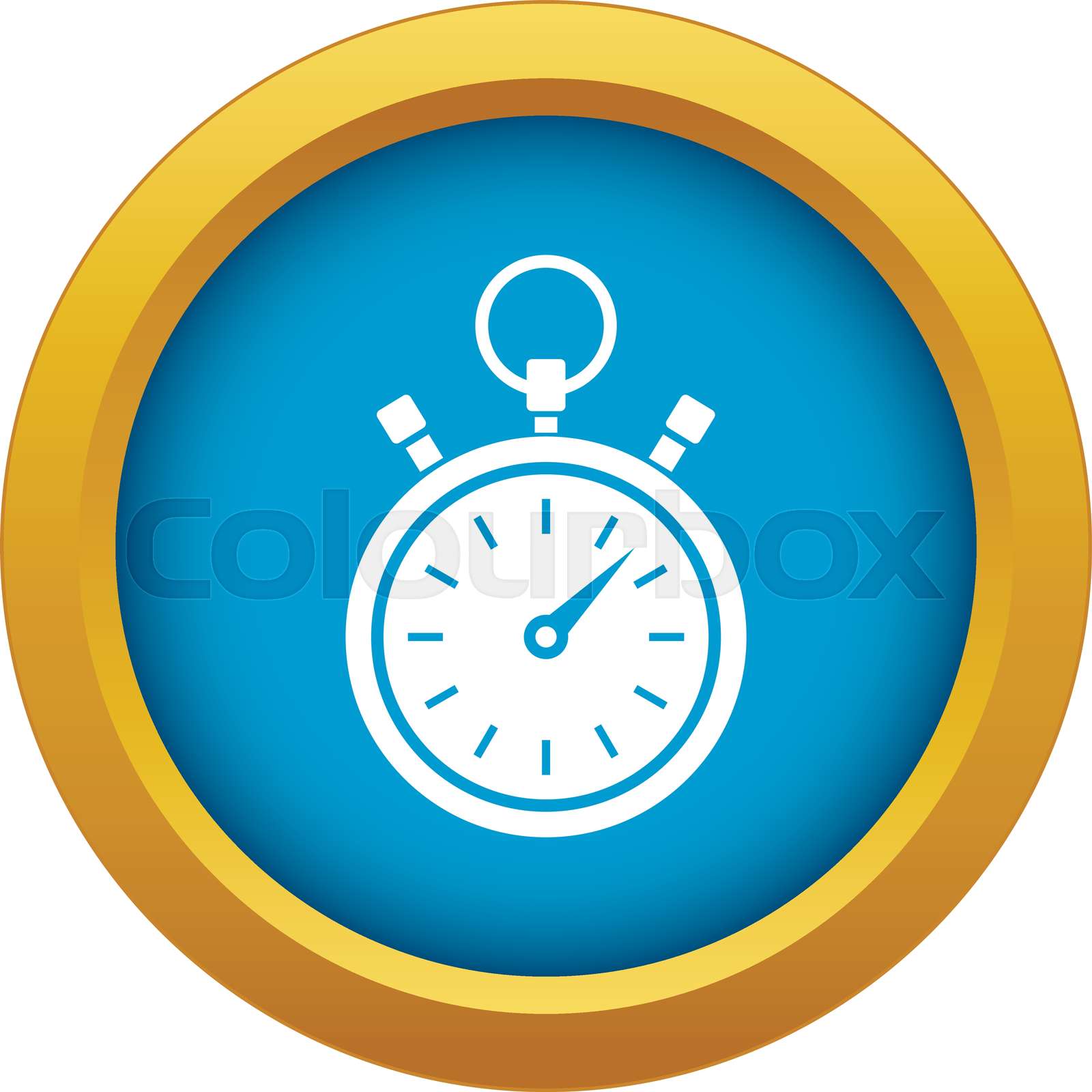 blau, stoppuhr, icon | Stock-Vektor | Colourbox