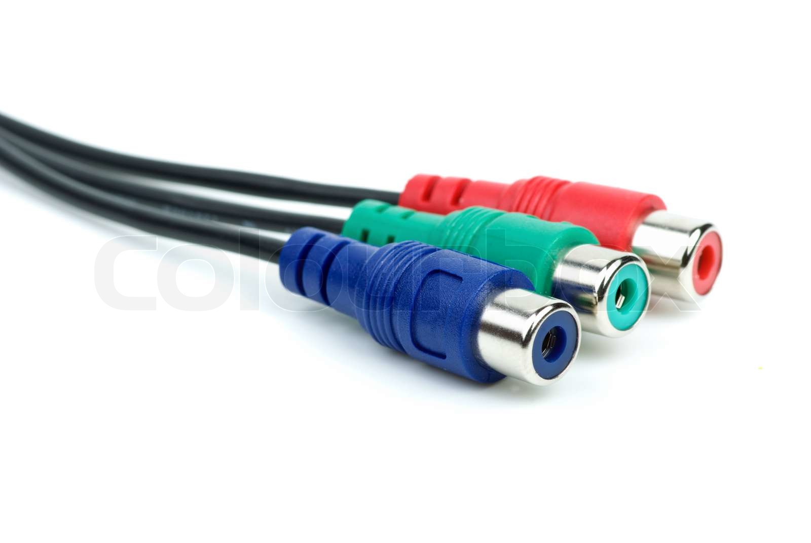 RGB or component video coonectors cable | Stock image | Colourbox