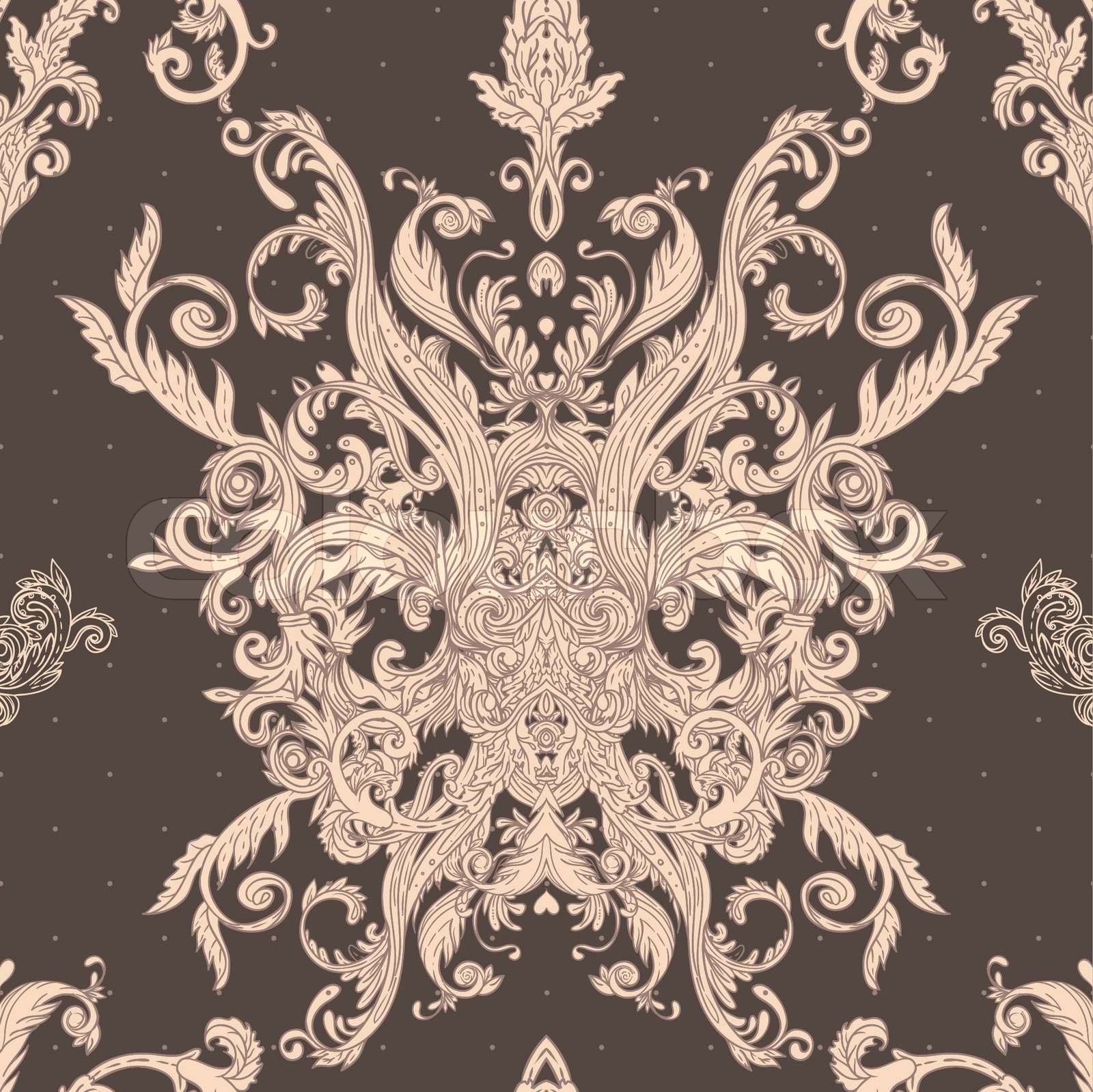 Seamless vintage baroque pattern | Stock vector | Colourbox