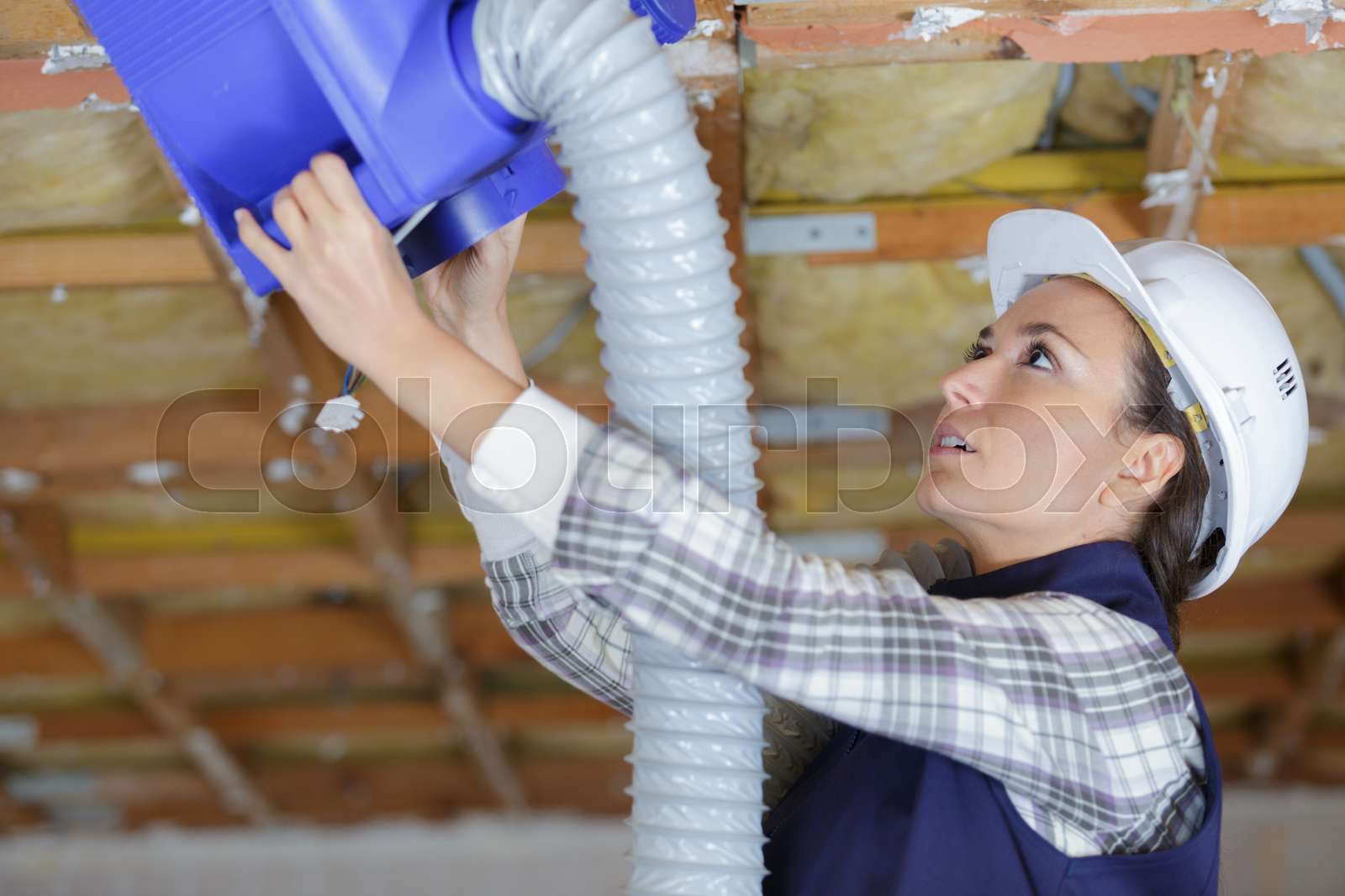assembling the ventilation box | Stock image | Colourbox