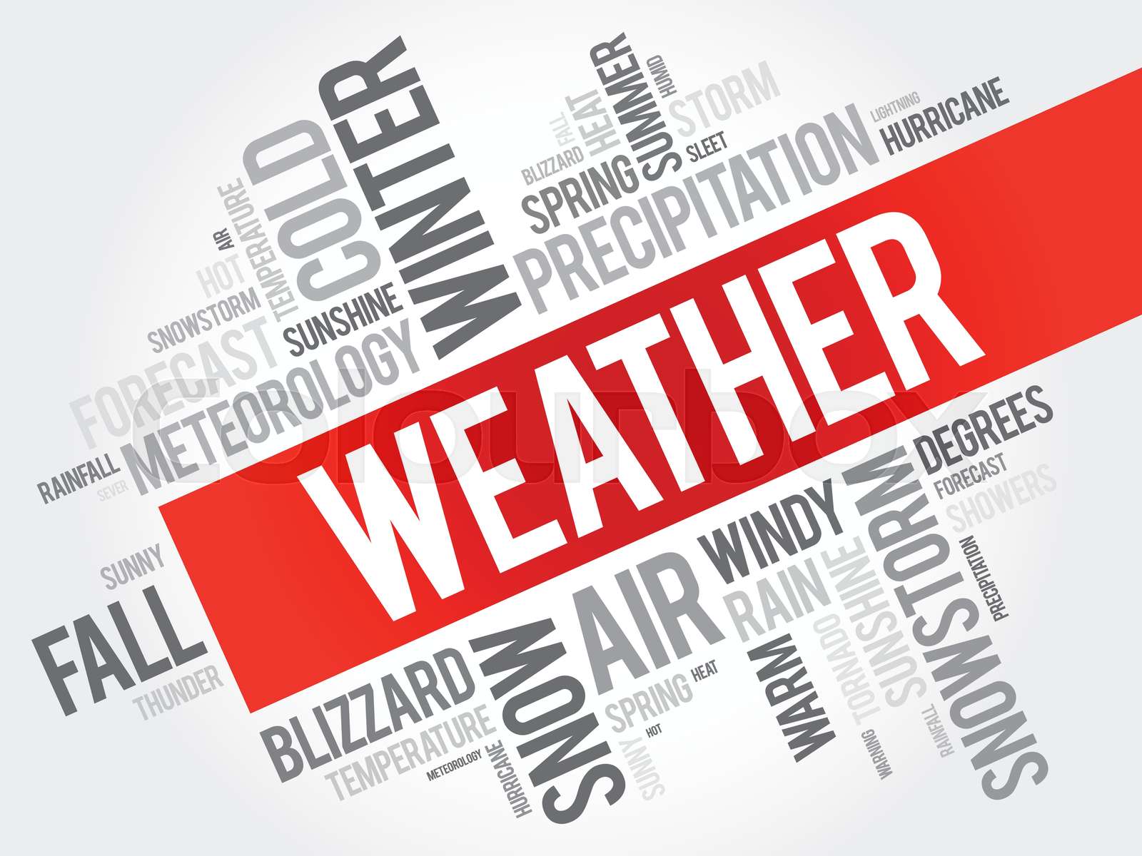 Weather word cloud collage | Stock vector | Colourbox