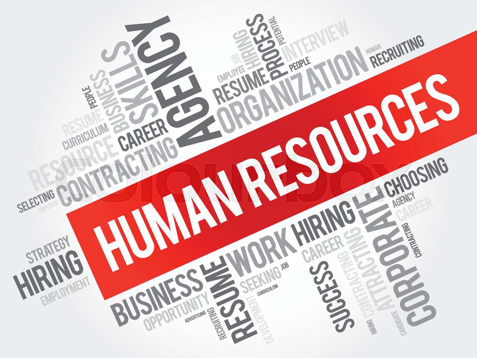 HR - Human Resources word cloud collage | Stock vector | Colourbox