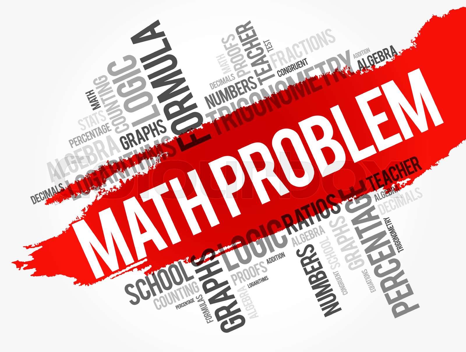 Math problem word cloud collage | Stock vector | Colourbox