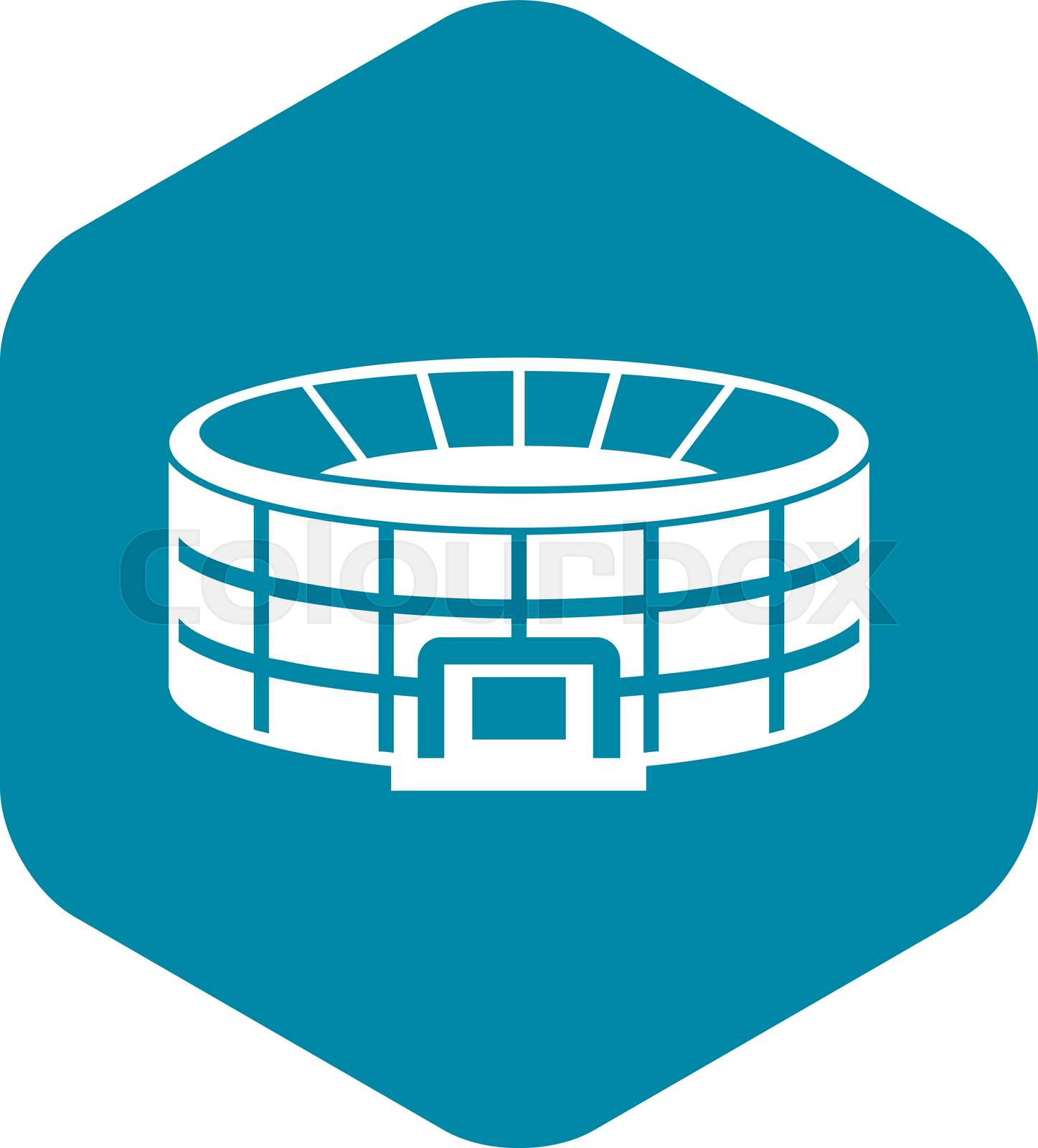 Stadium icon in simple style | Stock vector | Colourbox