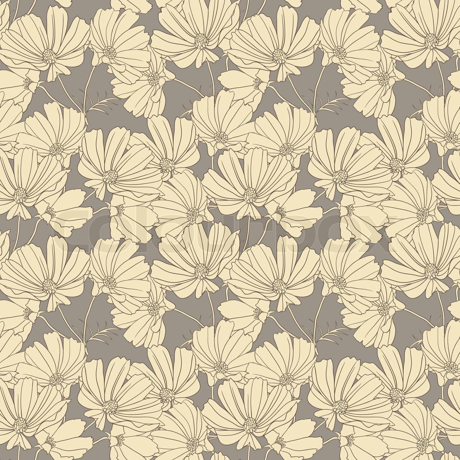 floral seamless wallpaper | Stock vector | Colourbox