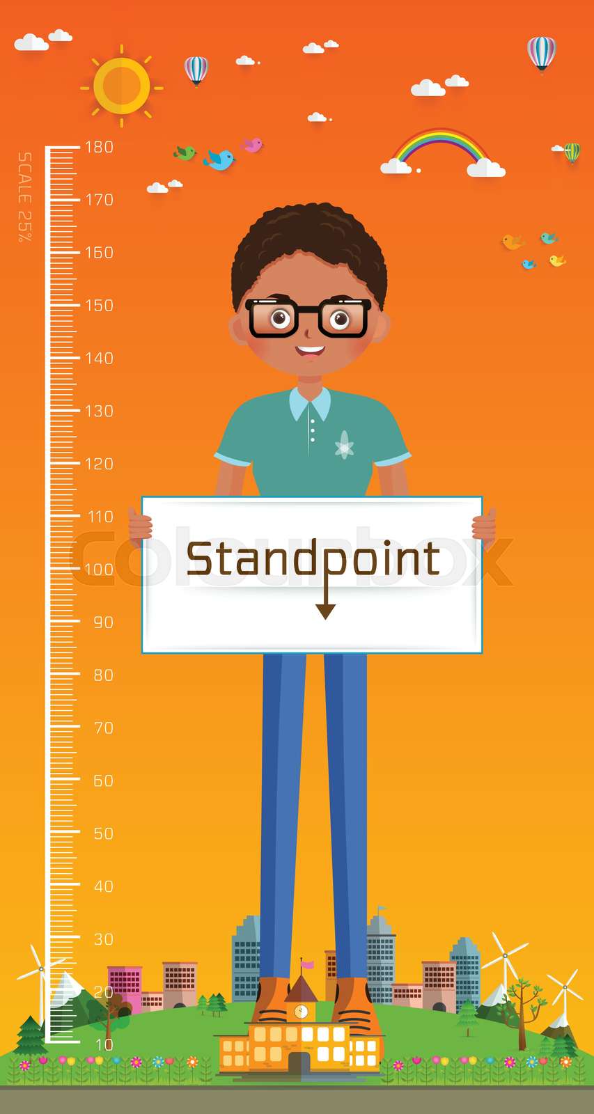 Meter wall vector illustration | Stock vector | Colourbox