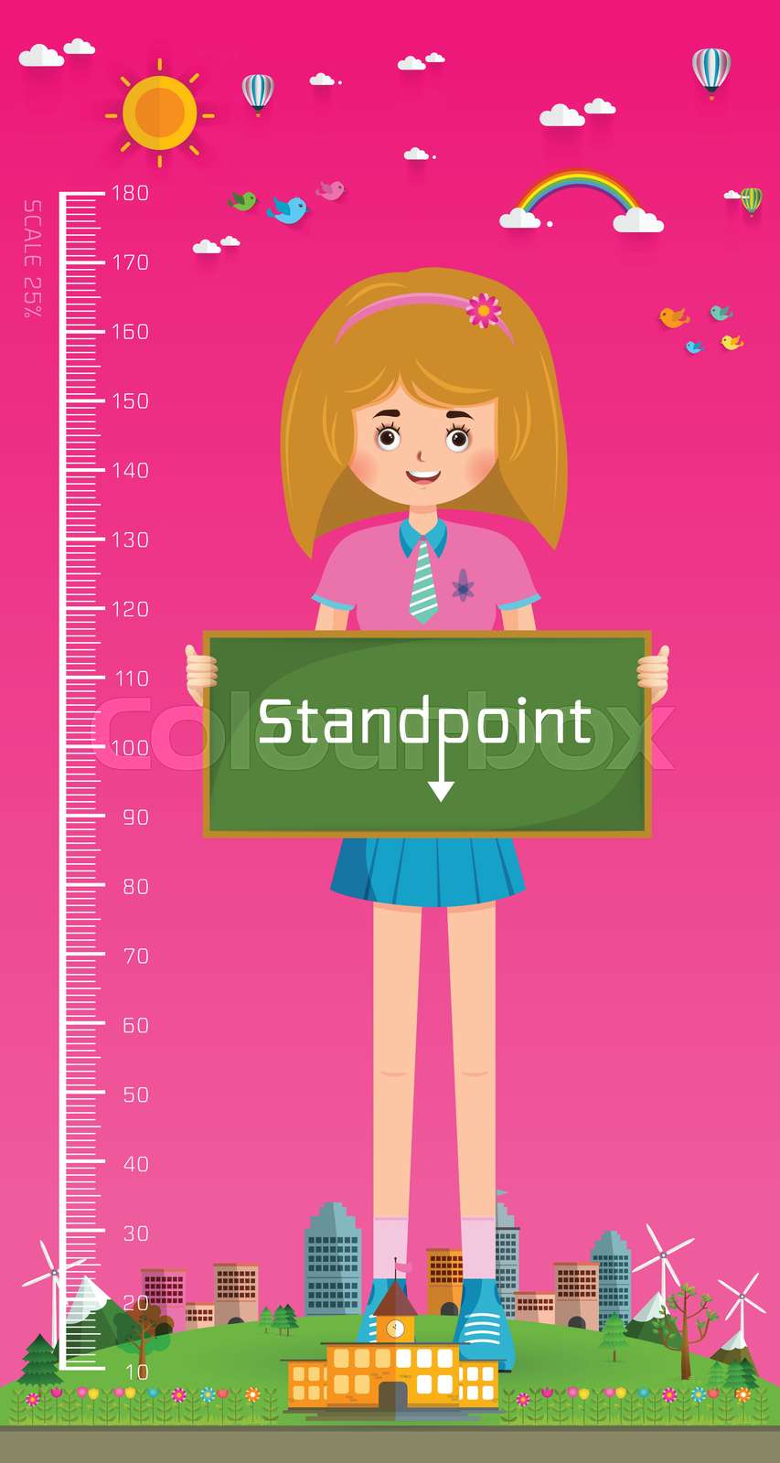 Meter wall vector illustration | Stock vector | Colourbox