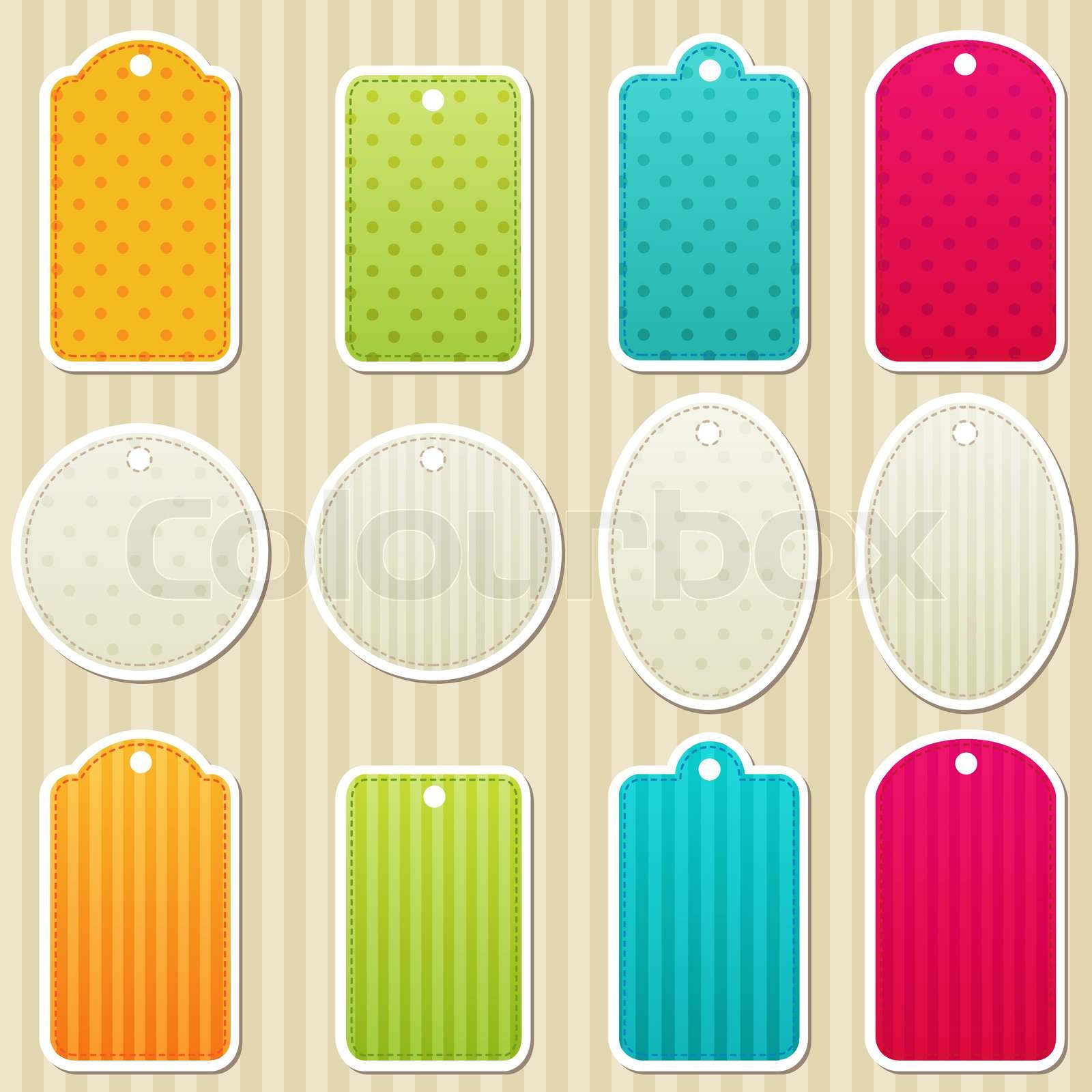Tags vector | Stock vector | Colourbox