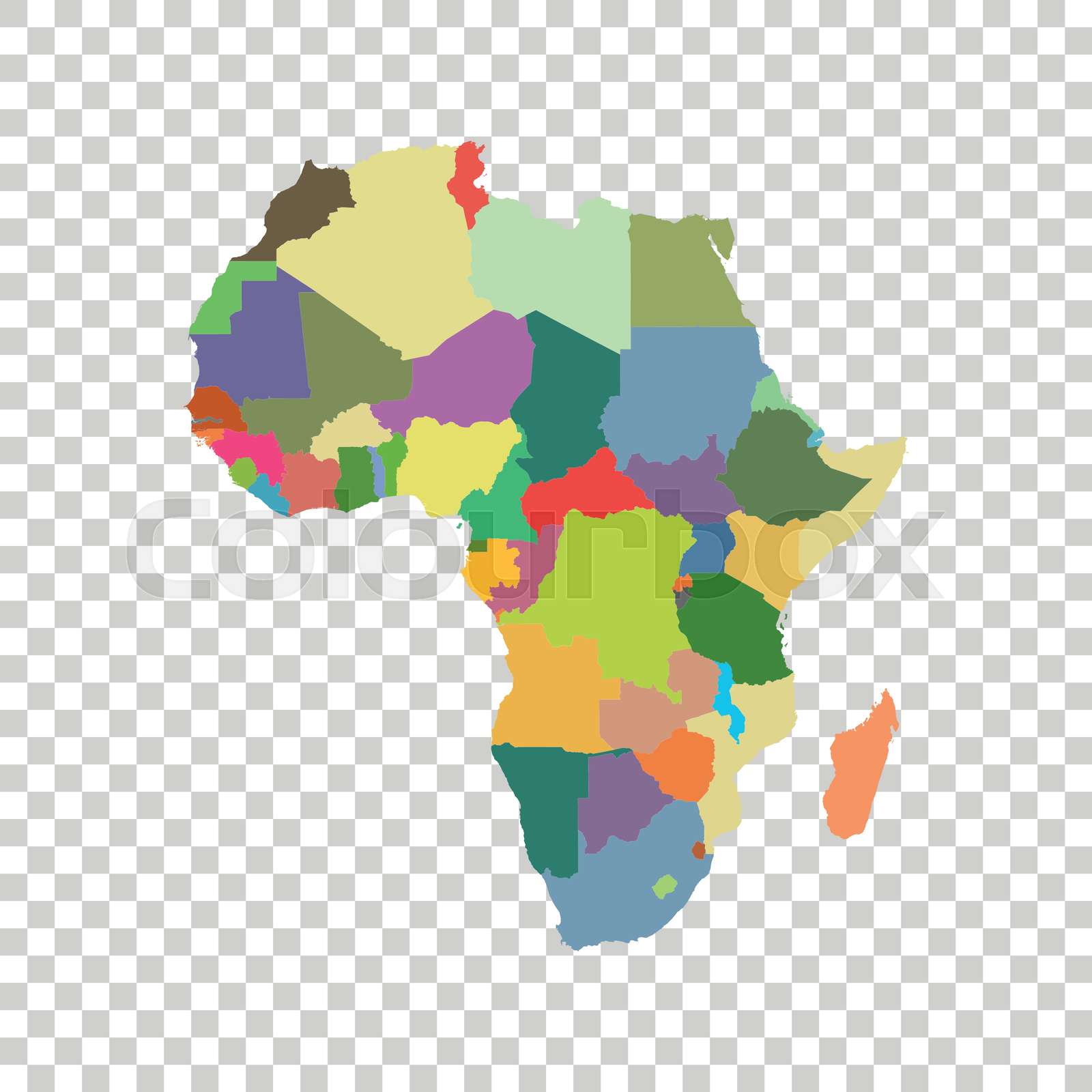 Vector map of africa | Stock vector | Colourbox