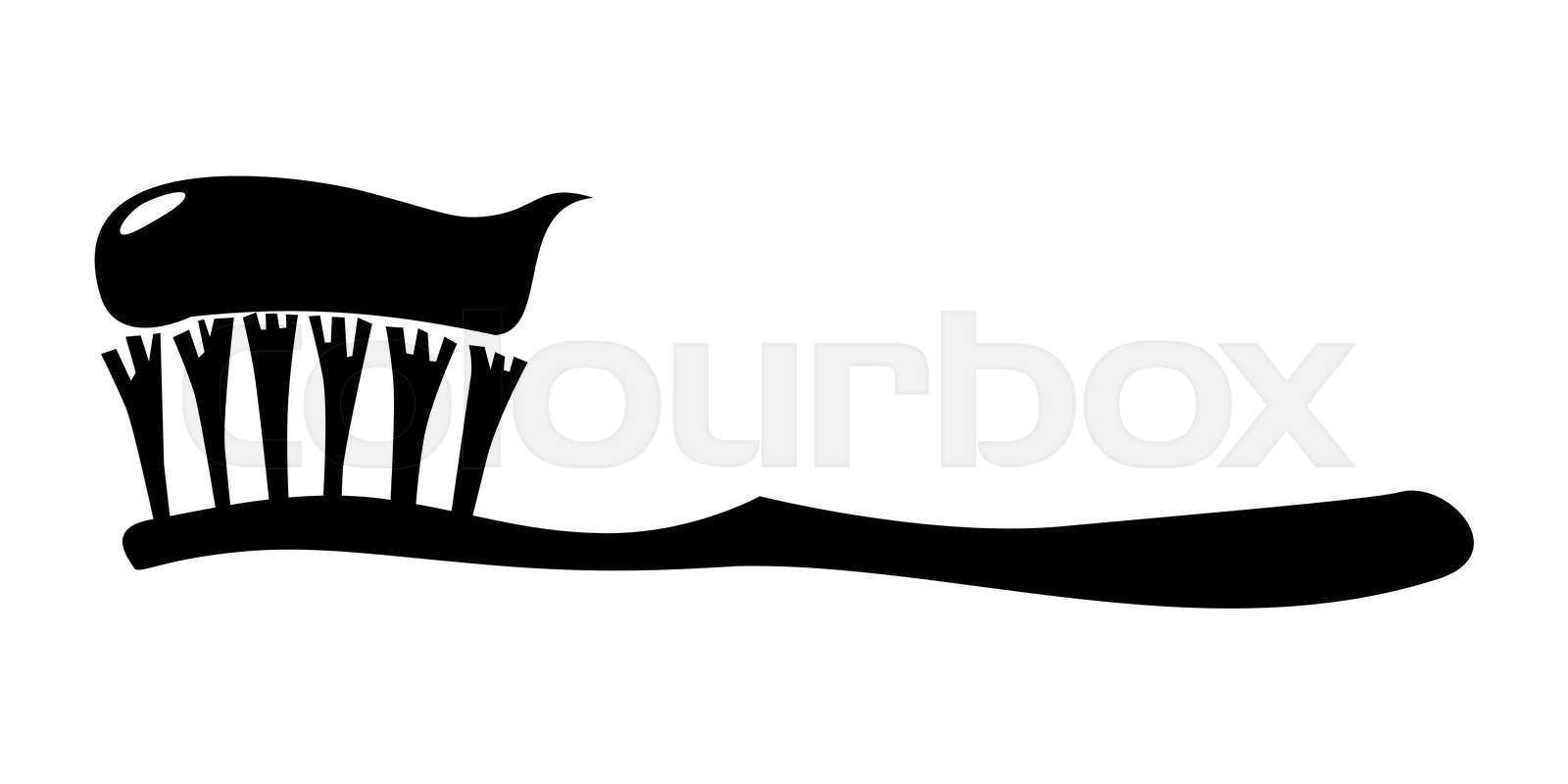 silhouette of toothbrush | Stock vector | Colourbox