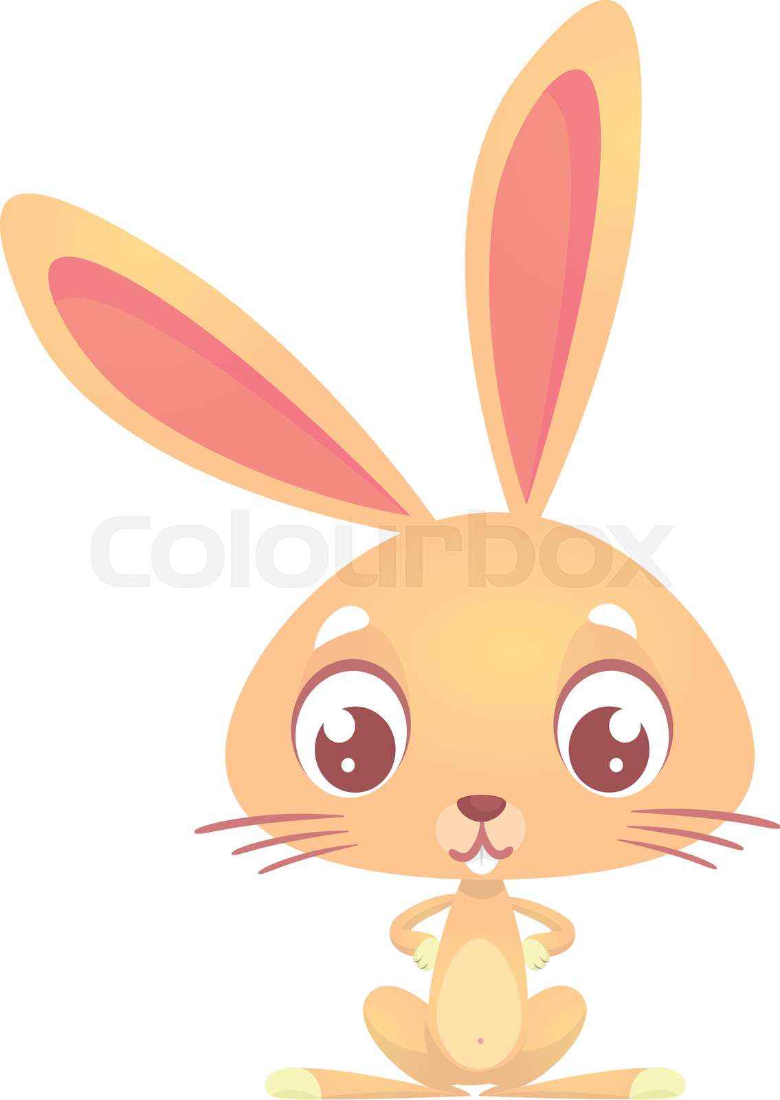 Cute cartoon rabbit | Stock vector | Colourbox