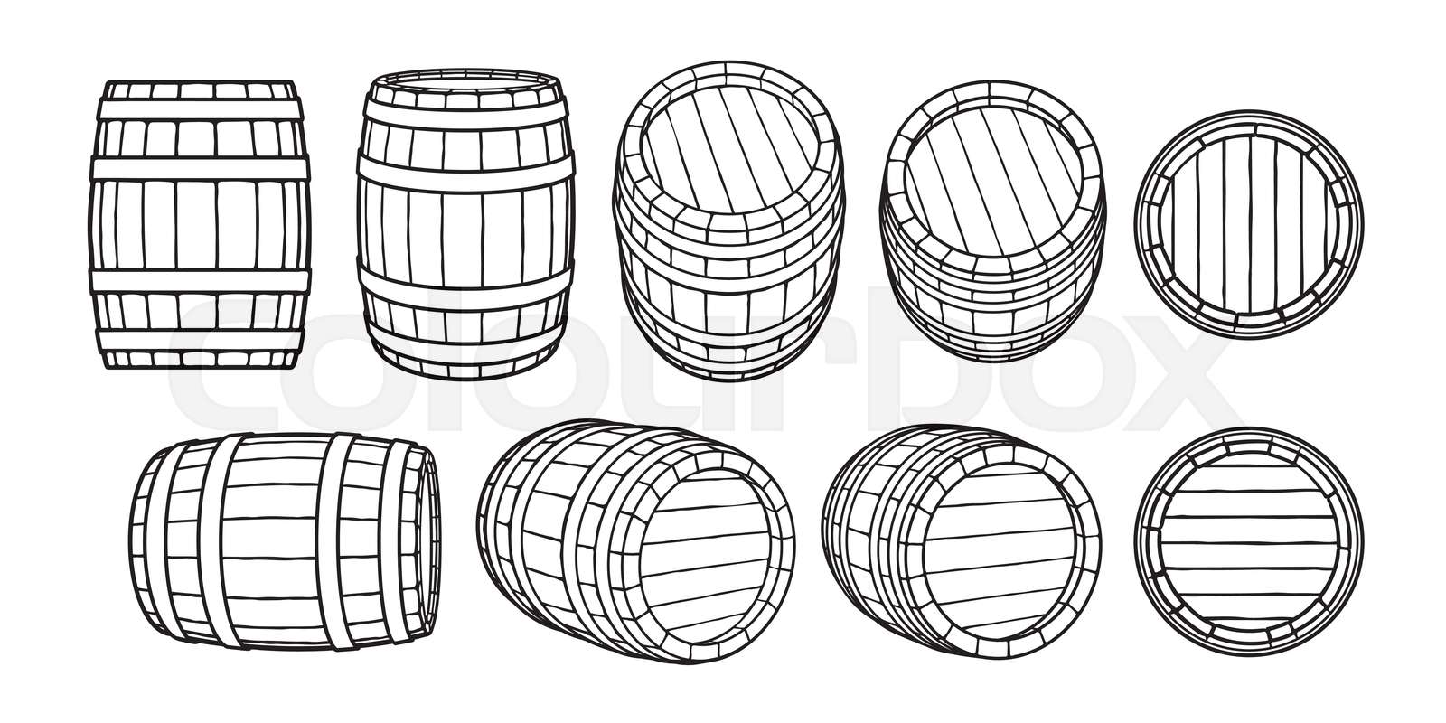 Whiskey Barrel Vector