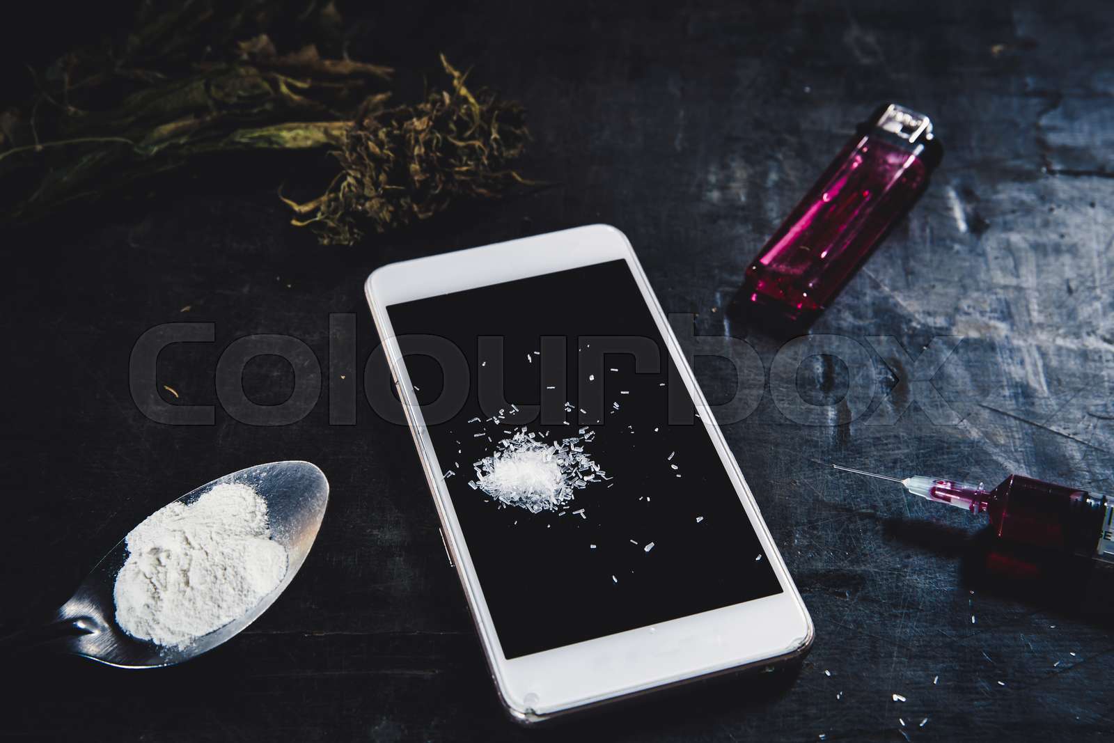 Set of different drugs - Disease concept. No to drugs concept. Drug ...