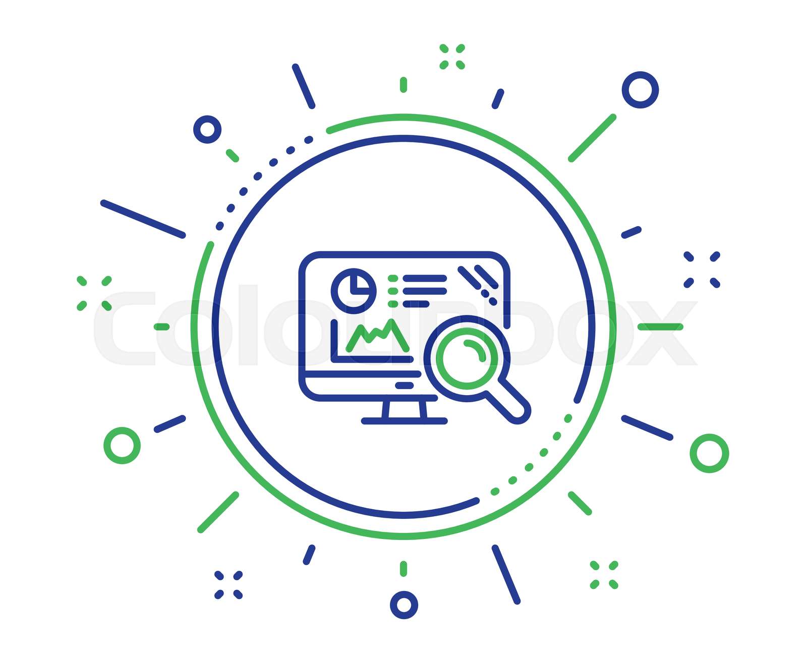 Seo statistics line icon. Search engine sign. Vector | Stock vector | Colourbox