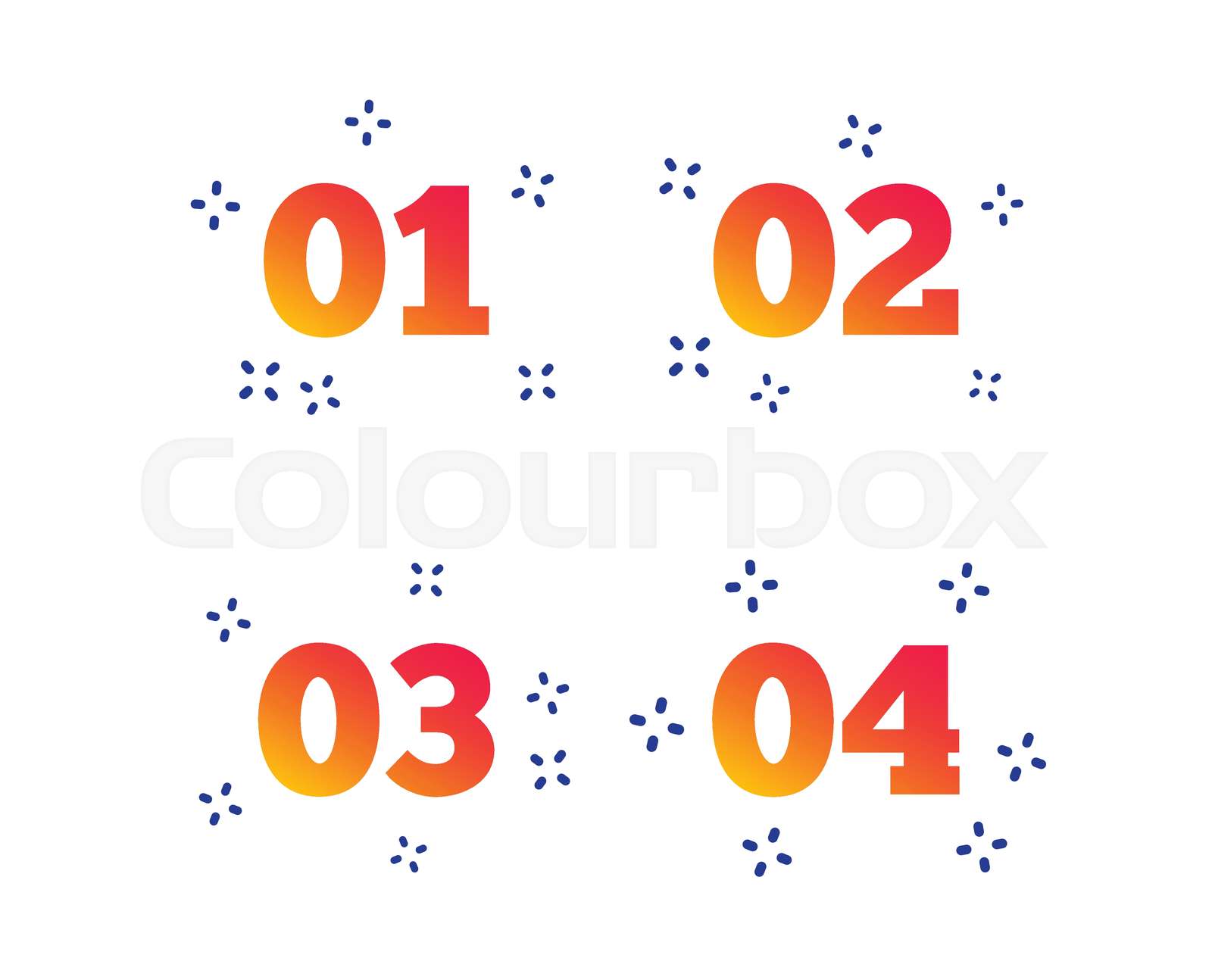 Step one, two, three icons. Sequence of options. Vector | Stock vector ...
