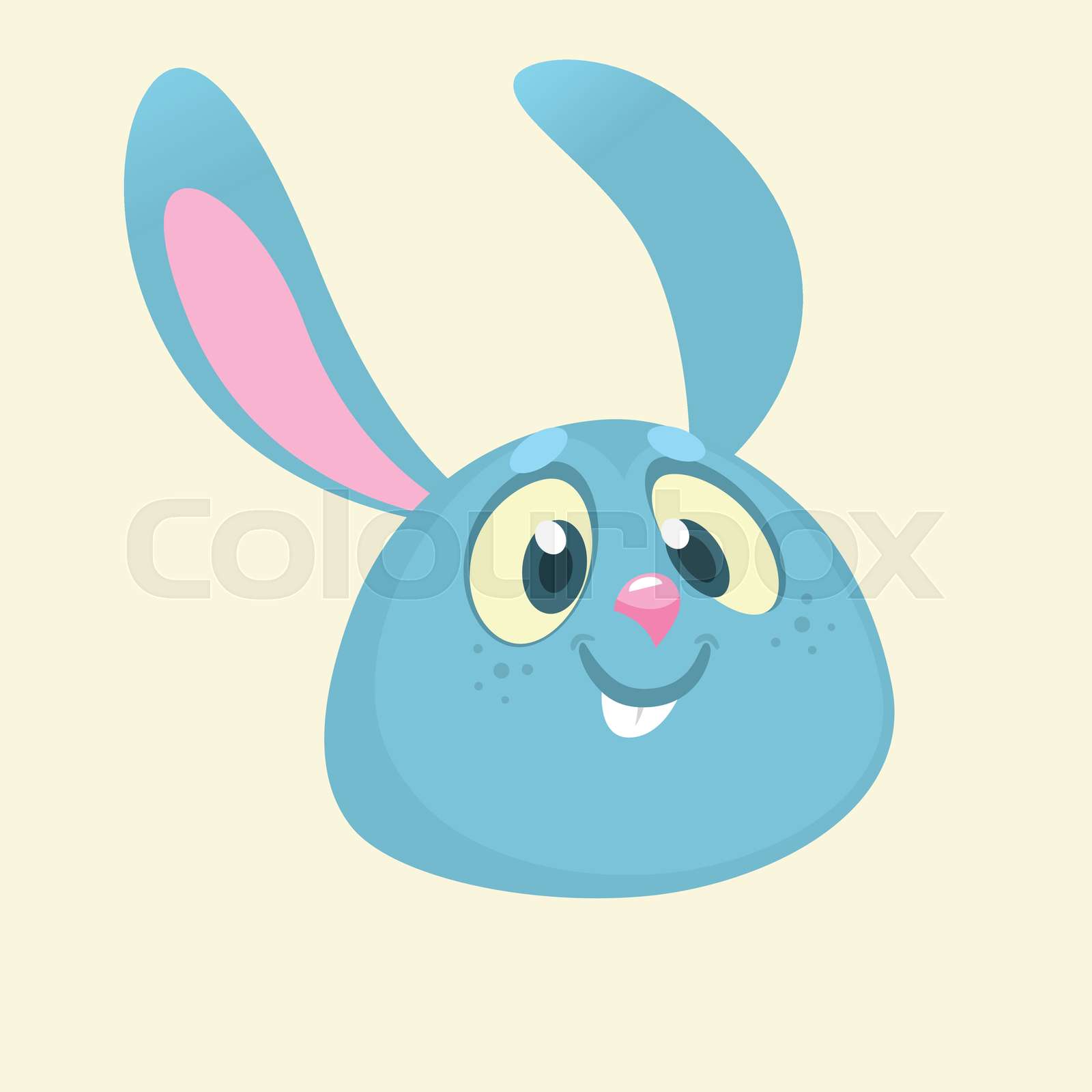 Cartoon bunny rabbit head | Stock vector | Colourbox