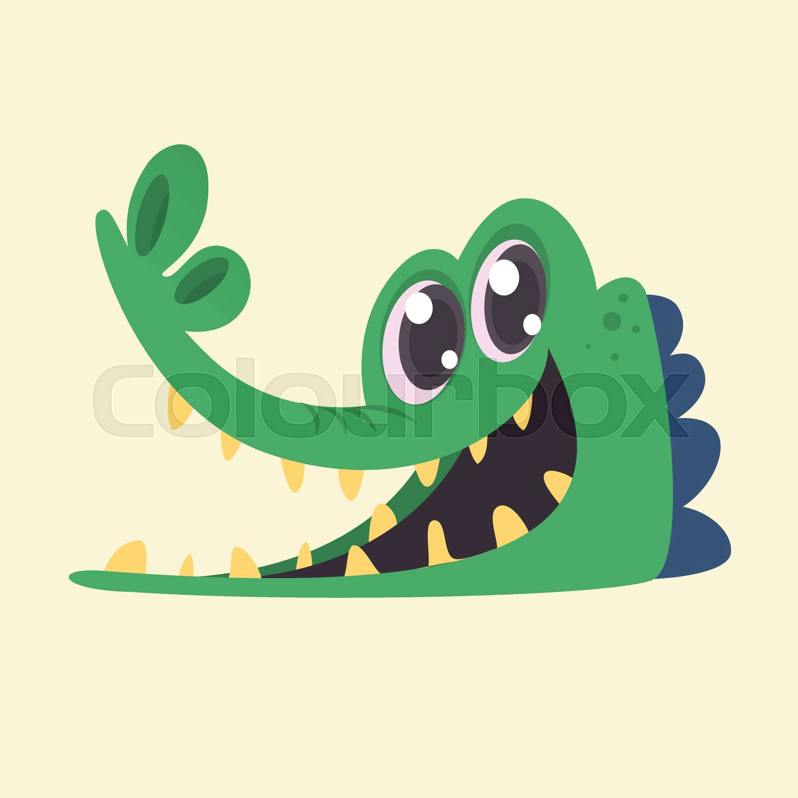 Cartoon crocodile smiling head | Stock vector | Colourbox