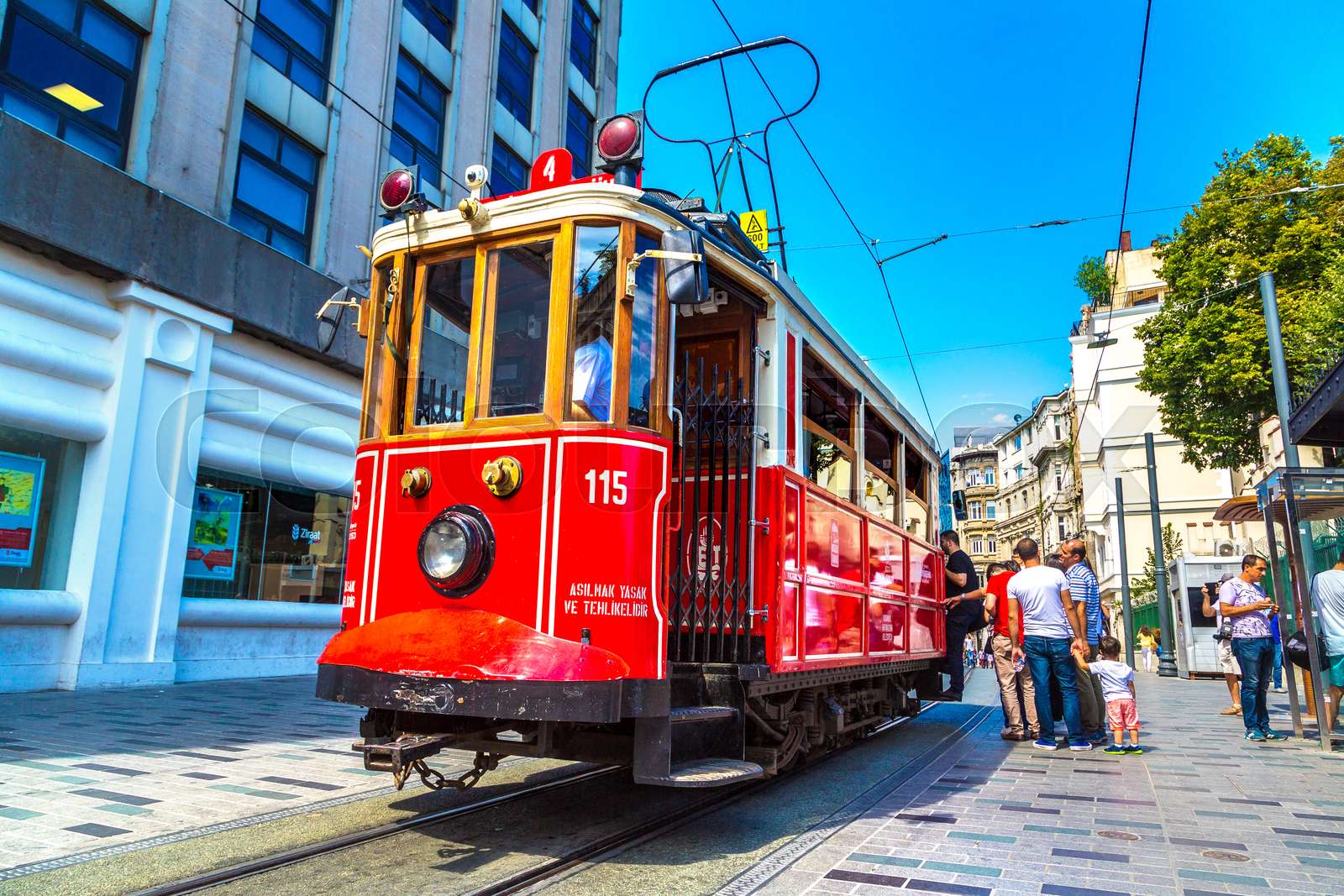 Retro tram in Istanbul, | Stock image | Colourbox