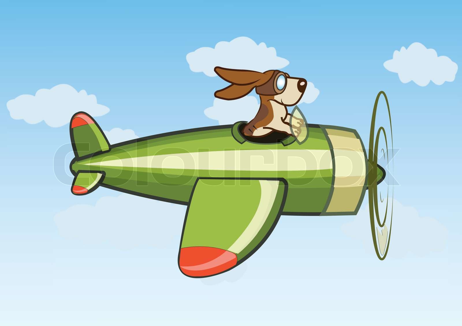 cartoon, flugzeug, animation | Stock-Vektor | Colourbox