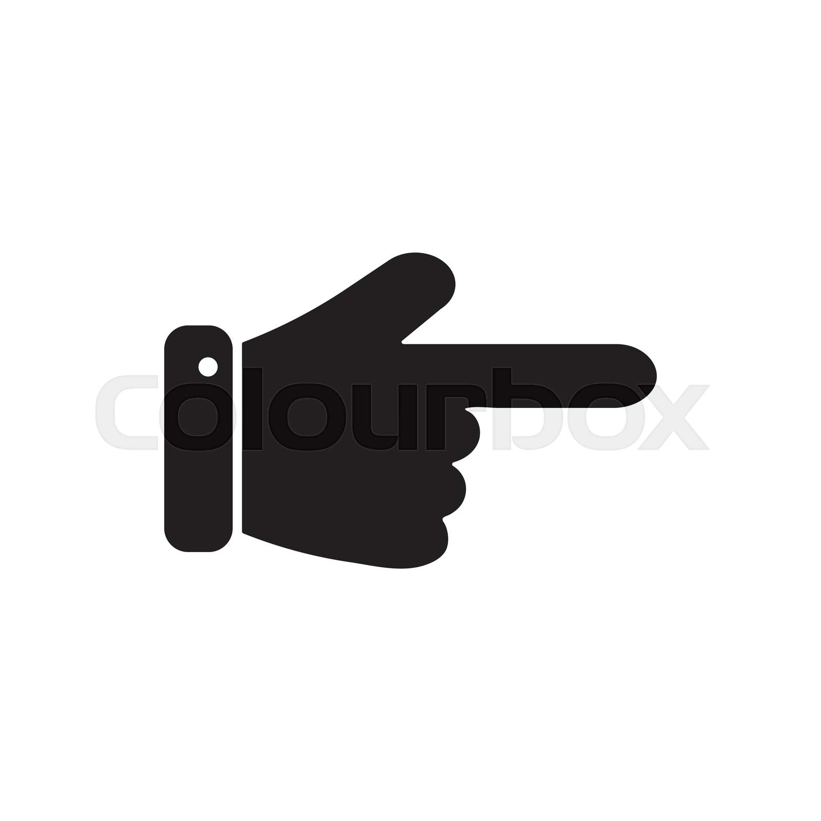 Pointing hand gesture icon graphic design template | Stock vector ...