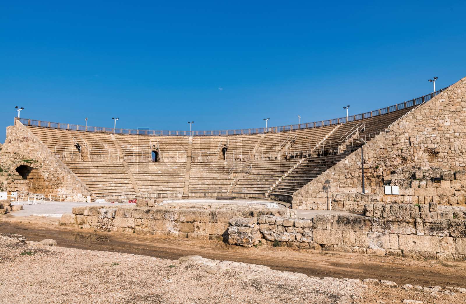 old roman arena in caesarea israel | Stock image | Colourbox