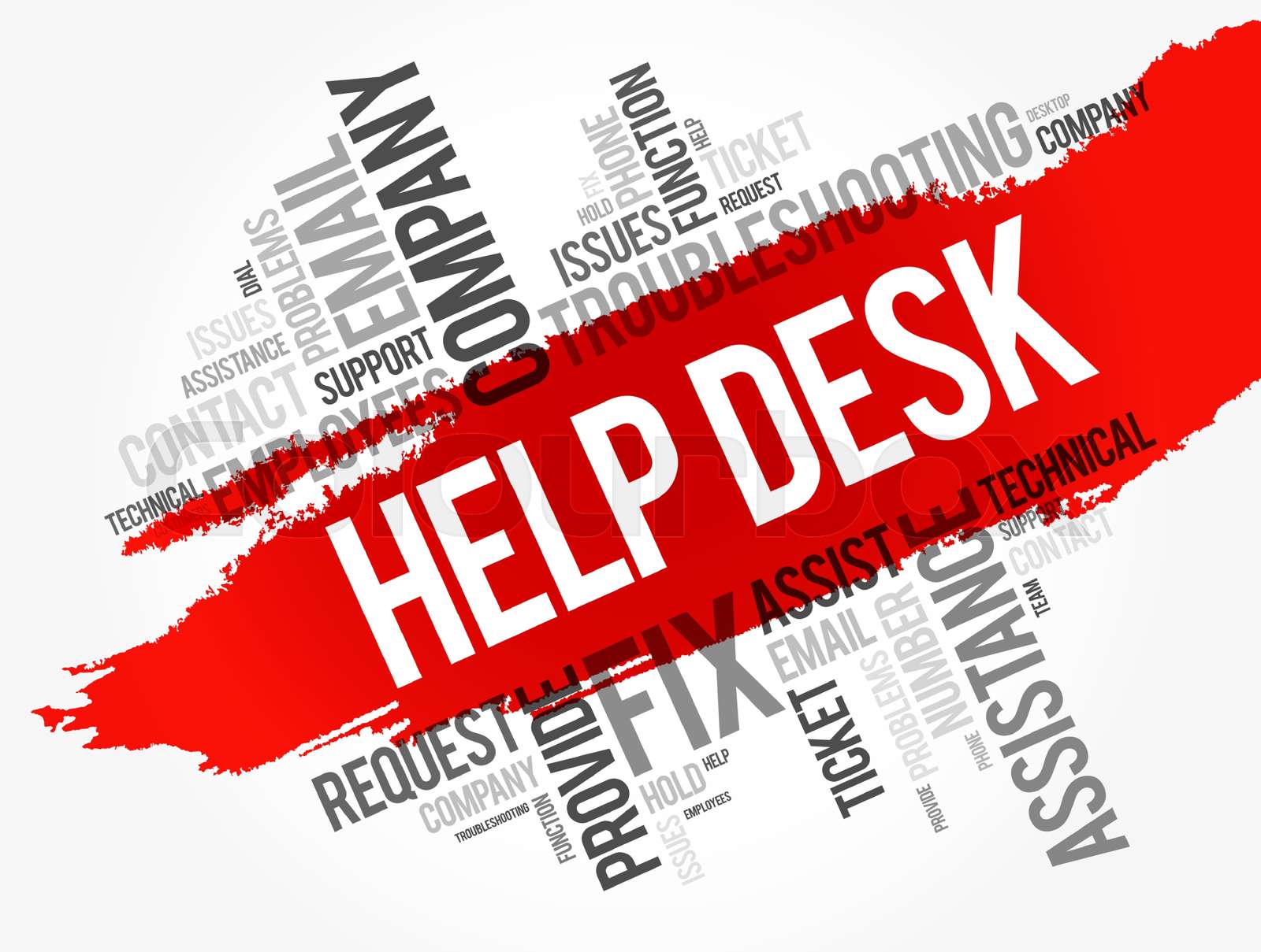 Help Desk word cloud collage | Stock vector | Colourbox