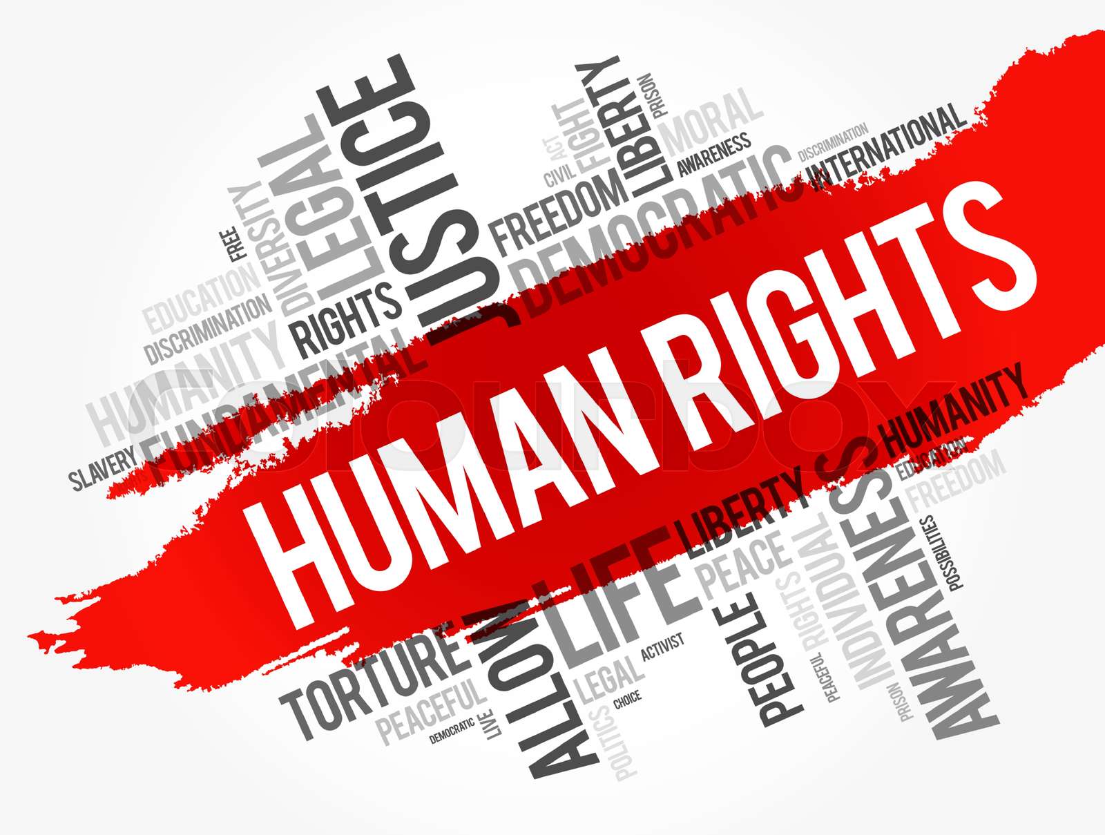 Human rights word cloud collage | Stock vector | Colourbox