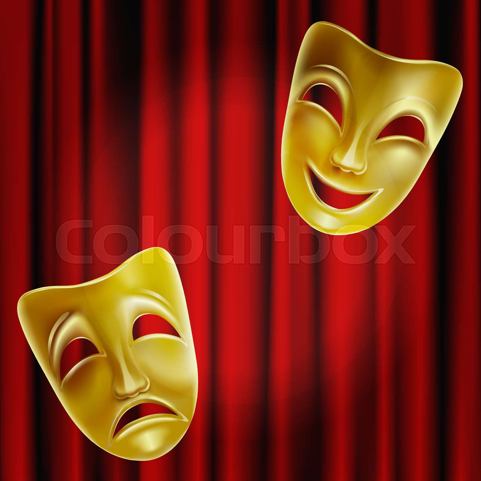 Theatrical masks. | Stock vector | Colourbox