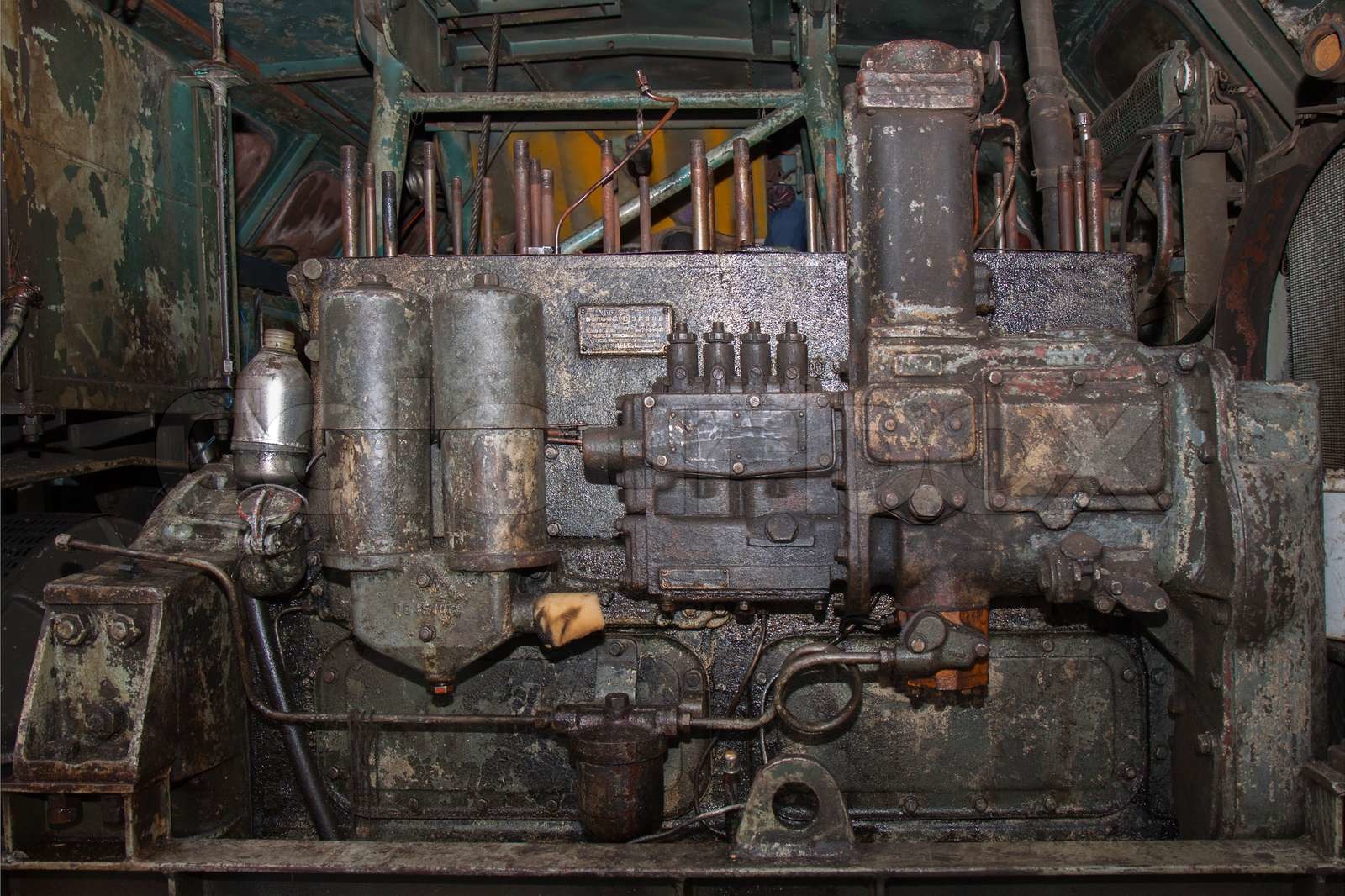 Old diesel engine | Stock image | Colourbox