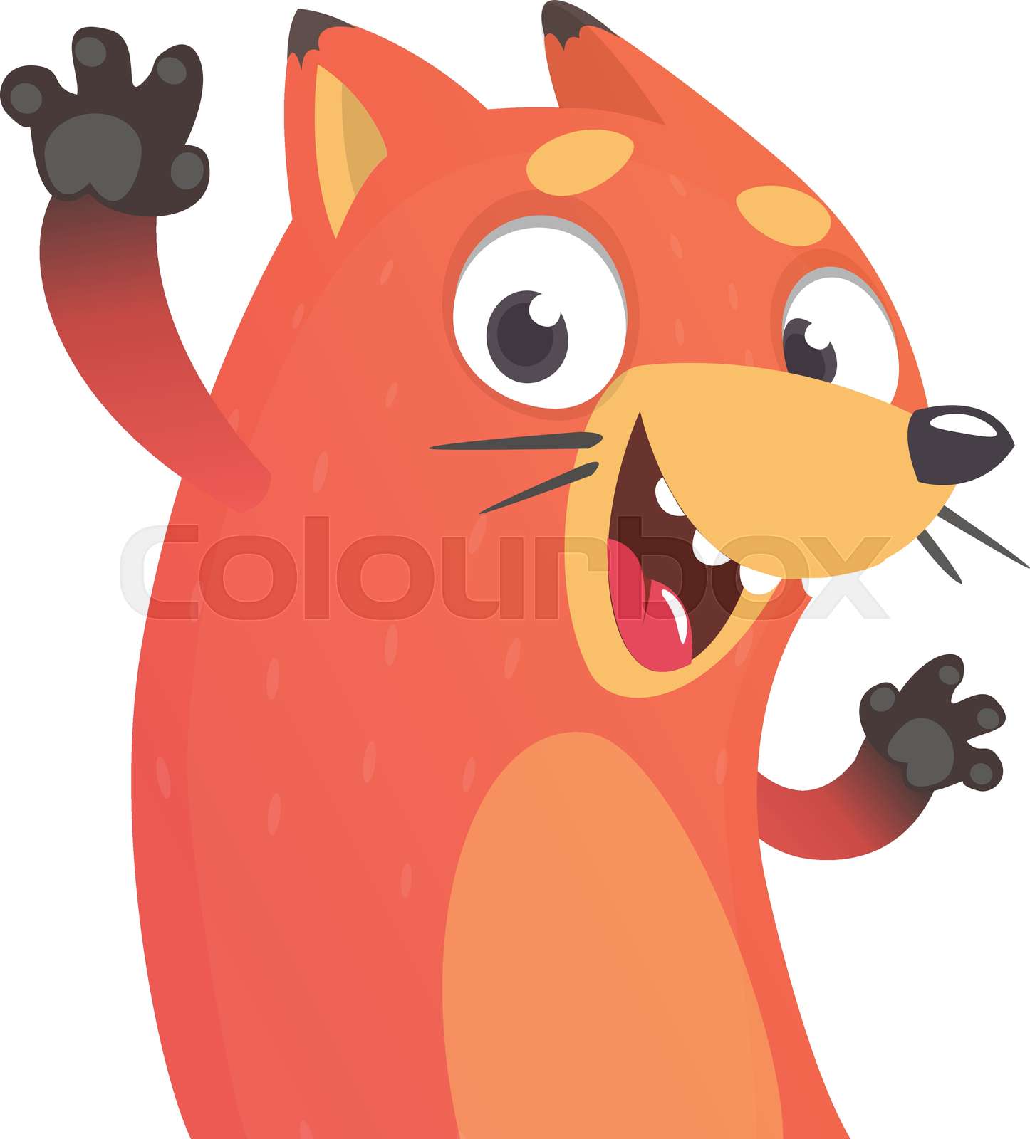 Cute cartoon vector fox. Vector illustration | Stock vector | Colourbox