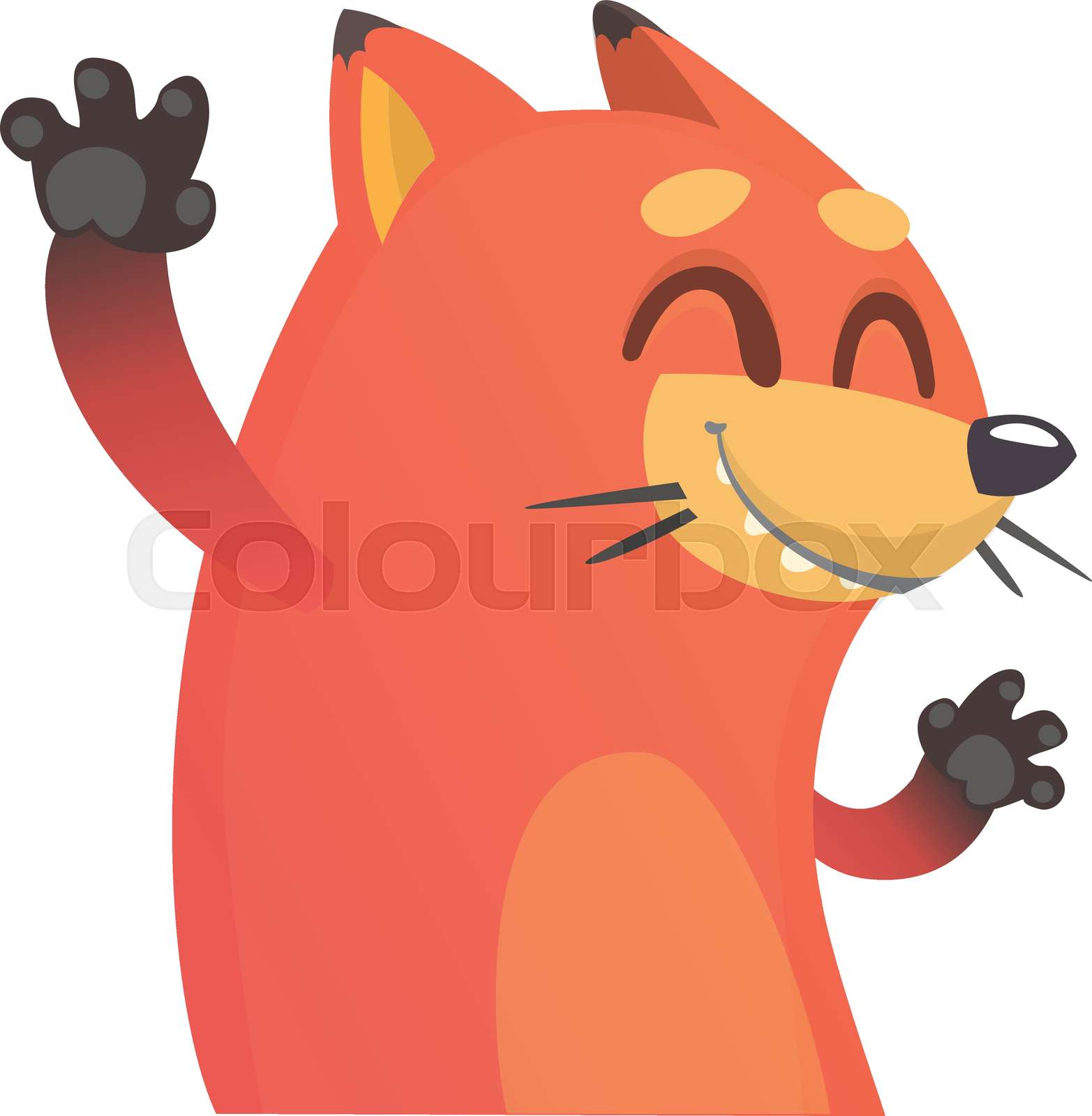 Cute cartoon vector fox. Vector illustration | Stock vector | Colourbox