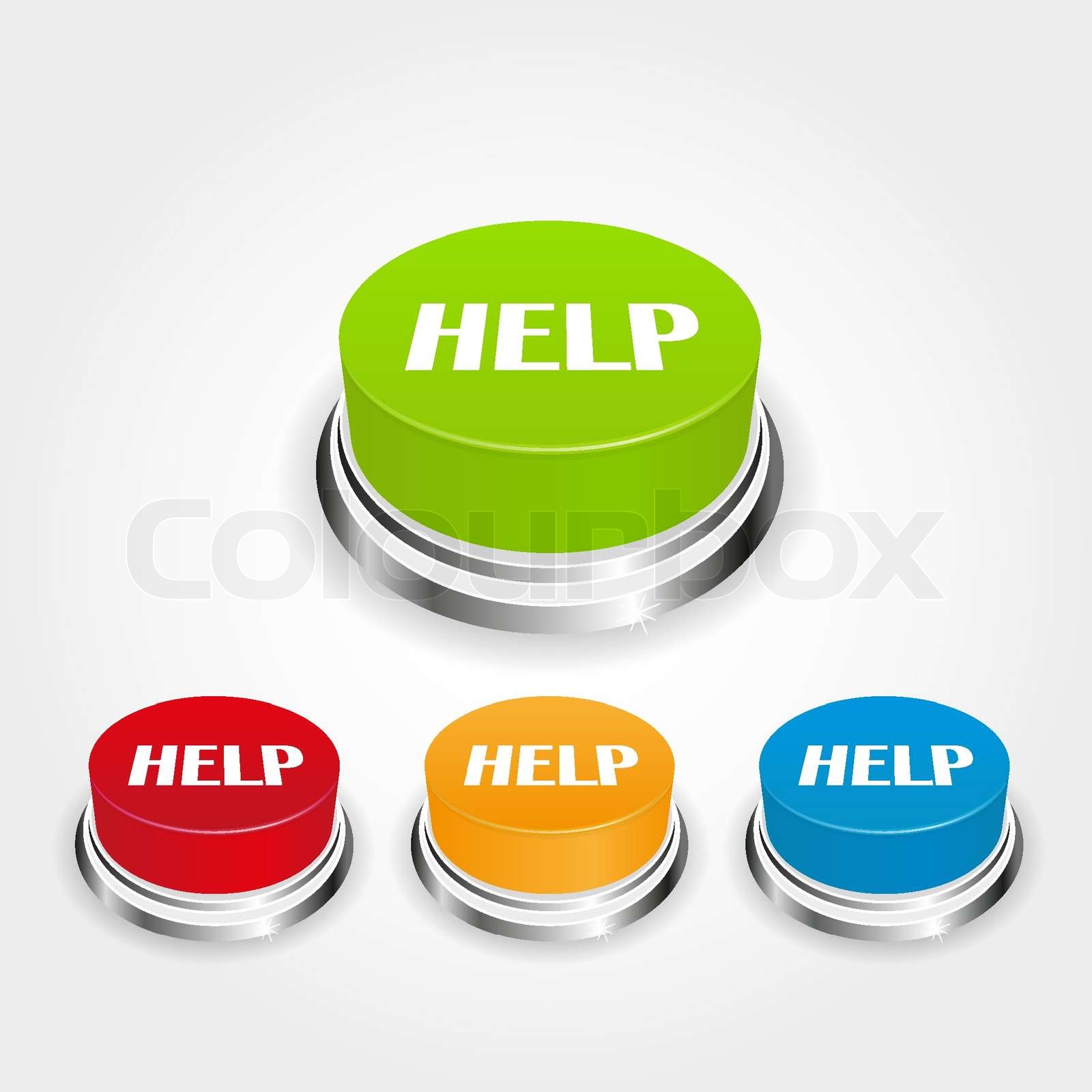help button | Stock vector | Colourbox
