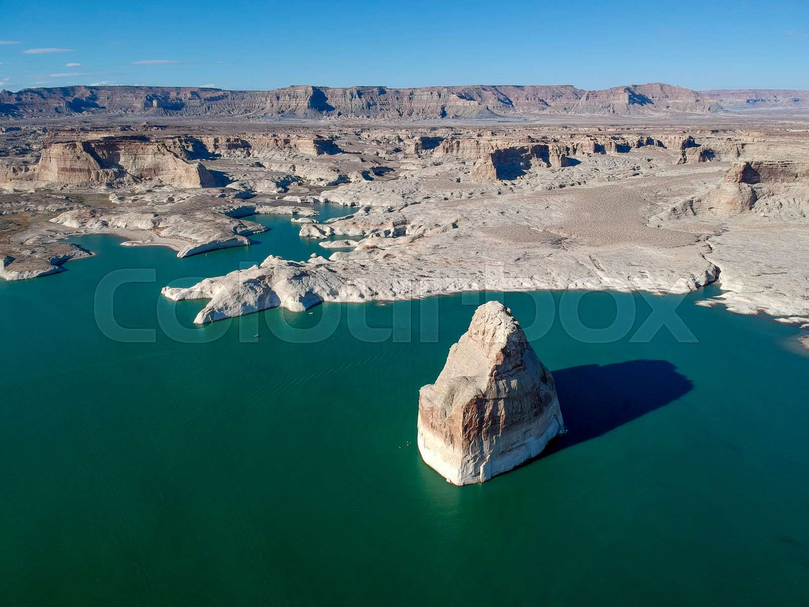 Aerial vief of Lone Rock at Lake Powell, Arizona, USA | Stock image ...