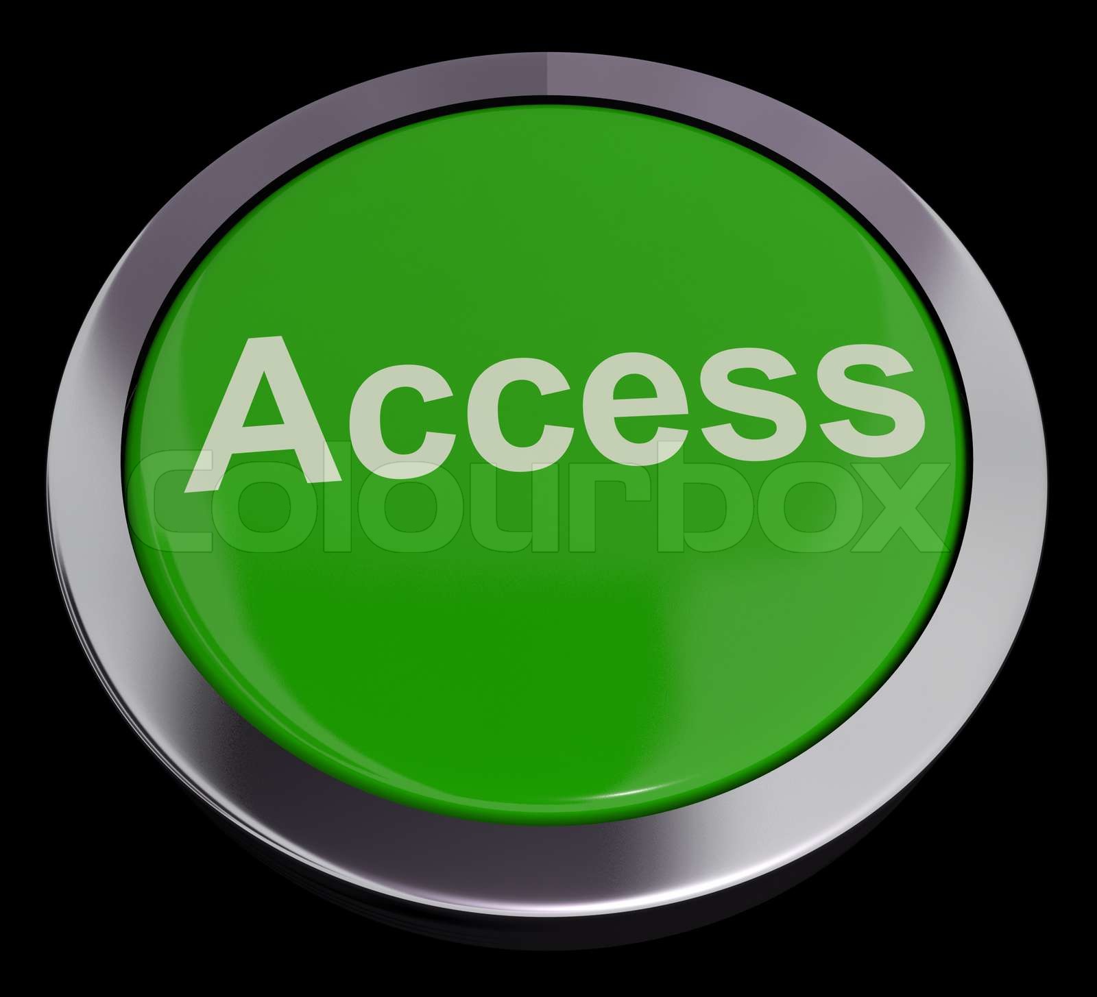 Access Button In Green Showing Permission And Security | Stock image ...