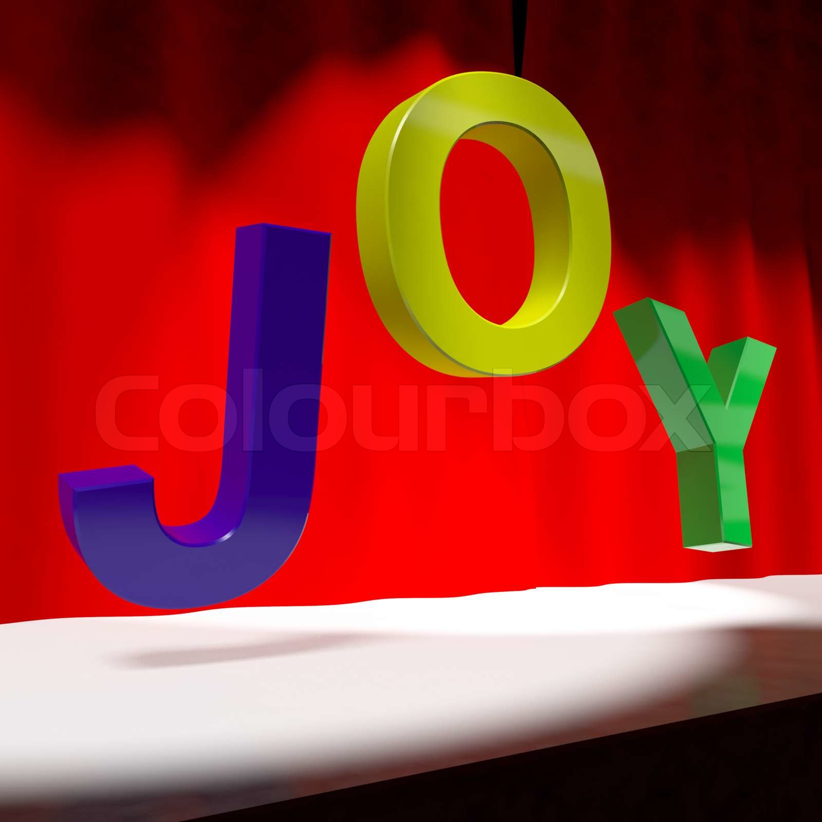Joy Word On Stage As Symbol for Fun And Enjoyment Acting | Stock image ...