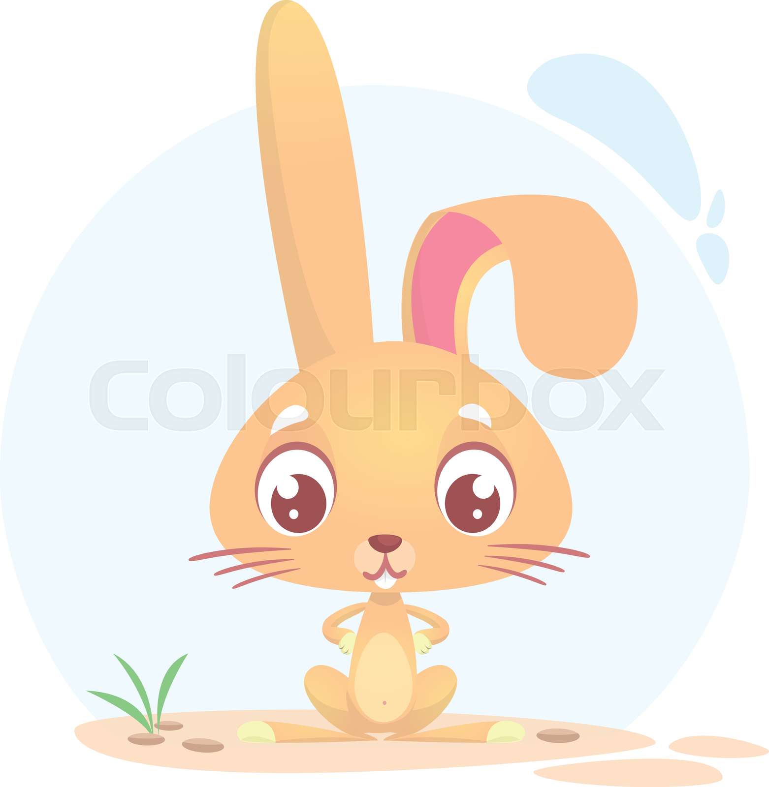 Cute cartoon rabbit. Farm animals. Vector illustration | Stock vector ...