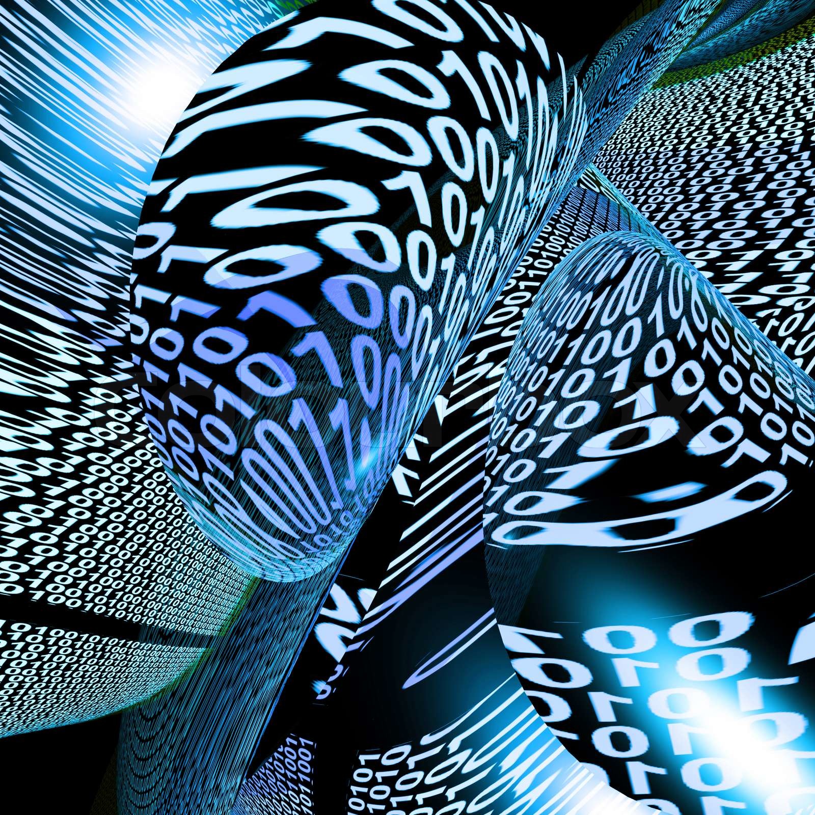 abstrakt Binärcode Hintergrund zeigt Technik und Informatik | Stock ...