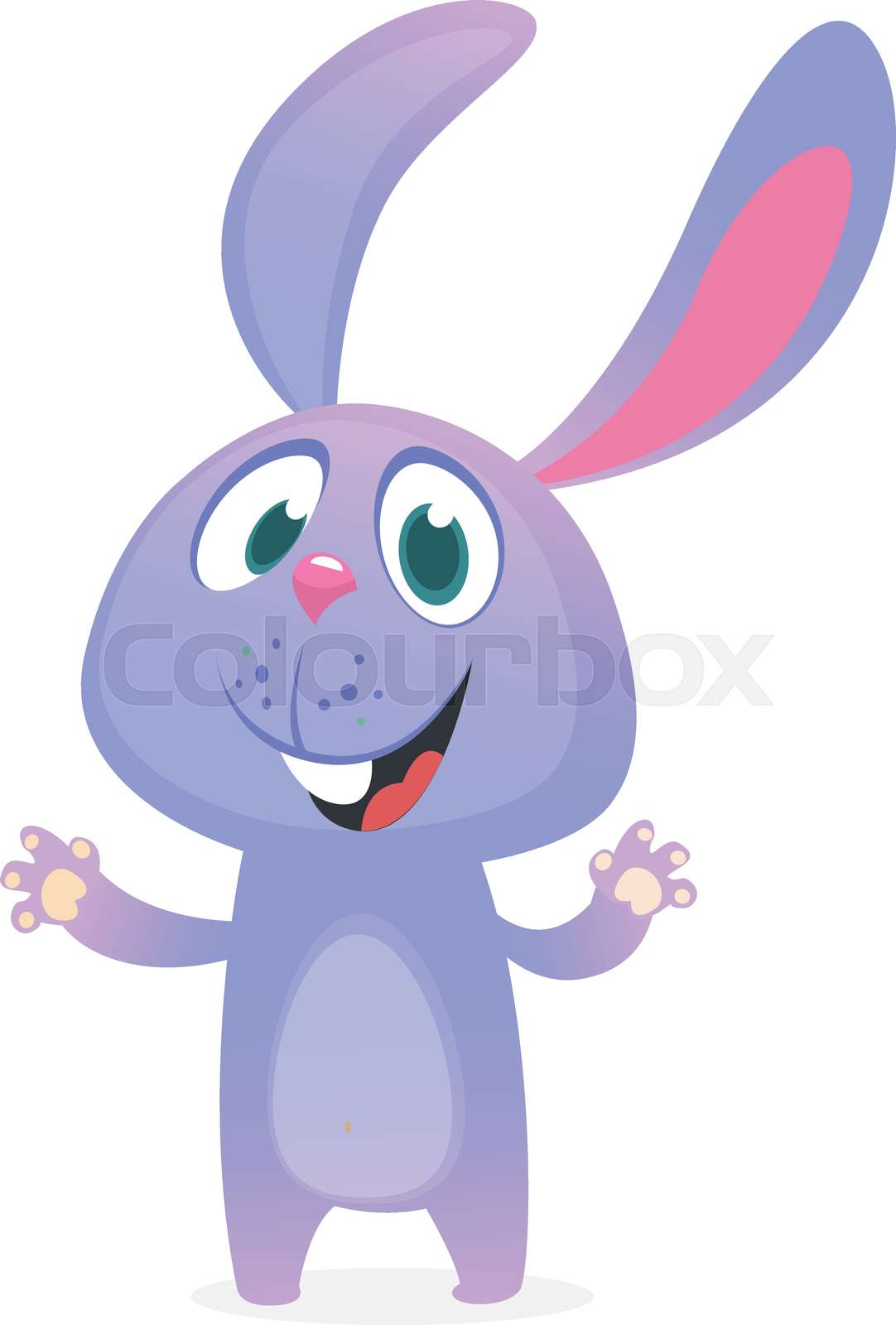 Cute cartoon rabbit. Farm animals. Vector illustration | Stock vector ...
