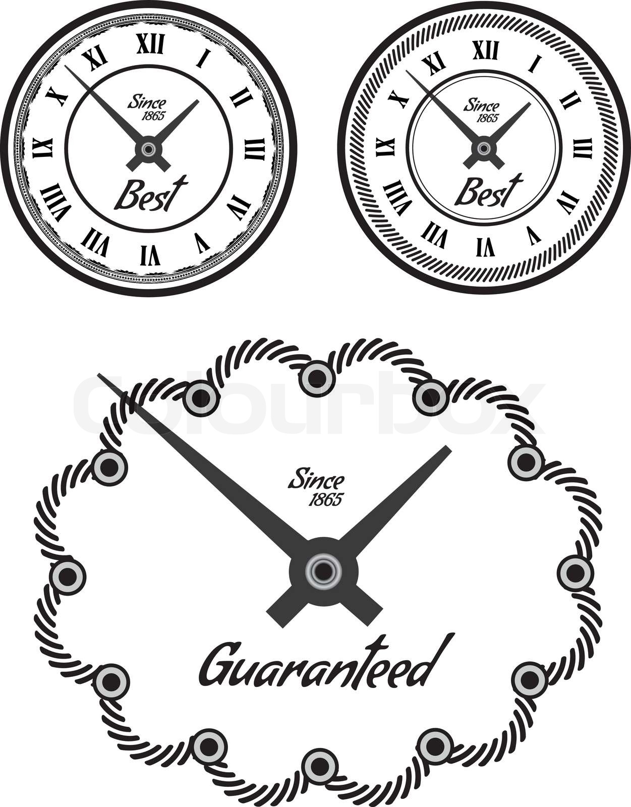 Vintage clock set | Stock vector | Colourbox