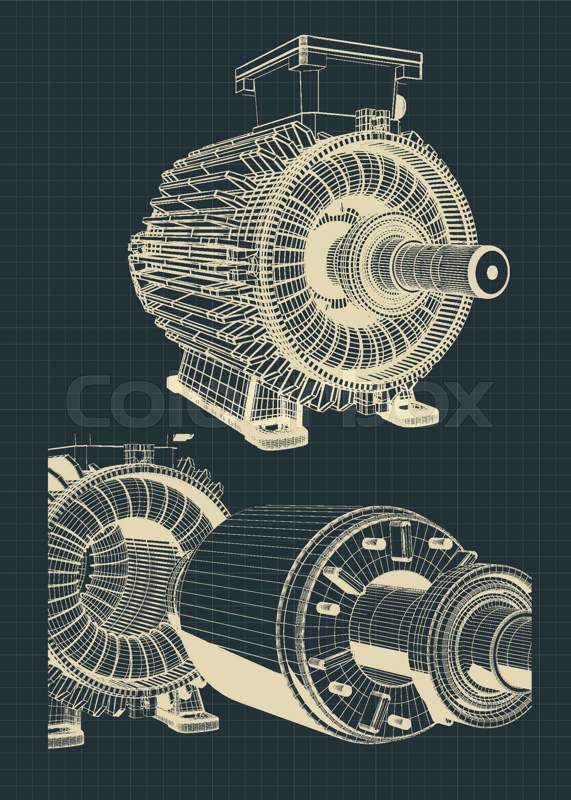Electric motor | Stock vector | Colourbox