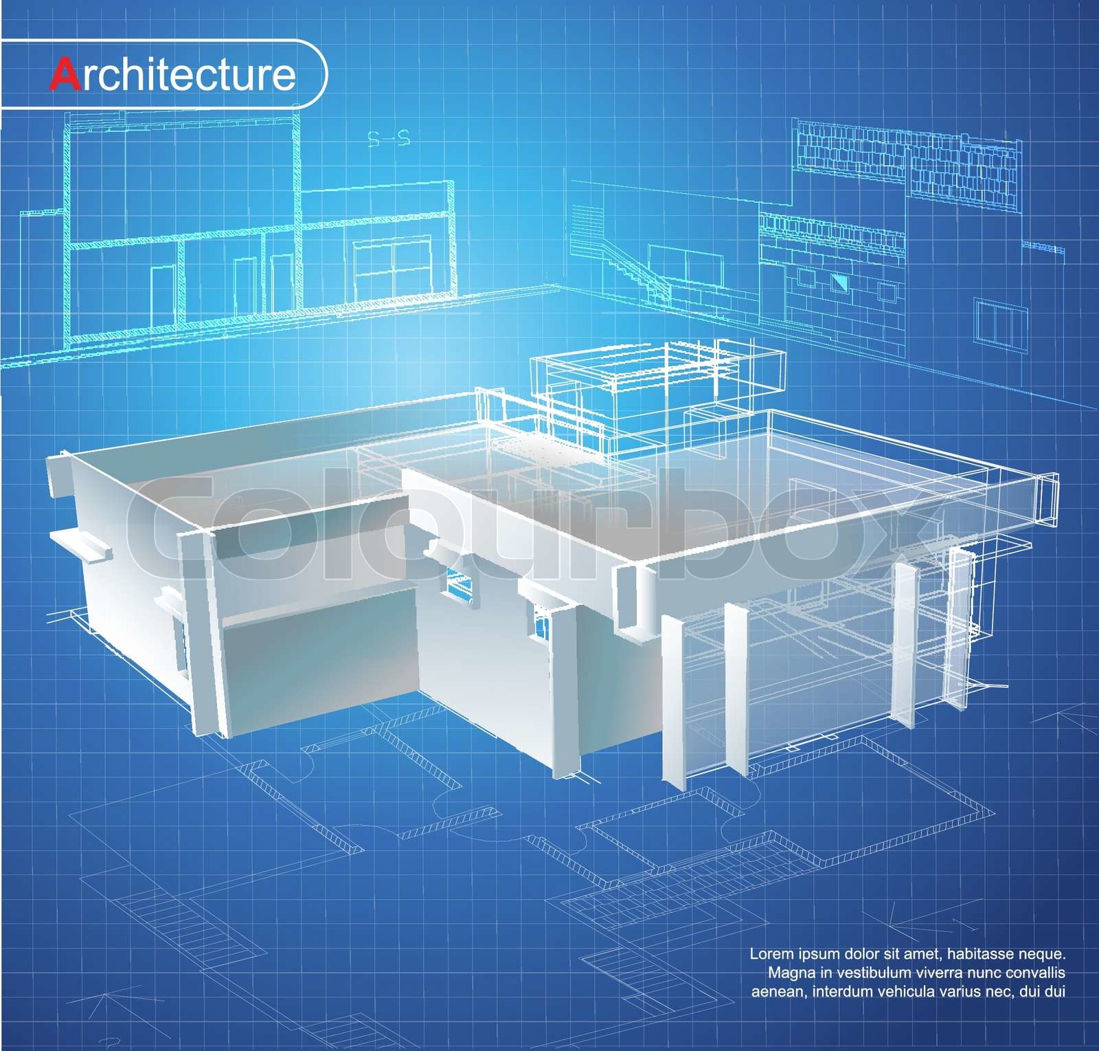 blaupause, architektur, papier | Stock-Vektor | Colourbox
