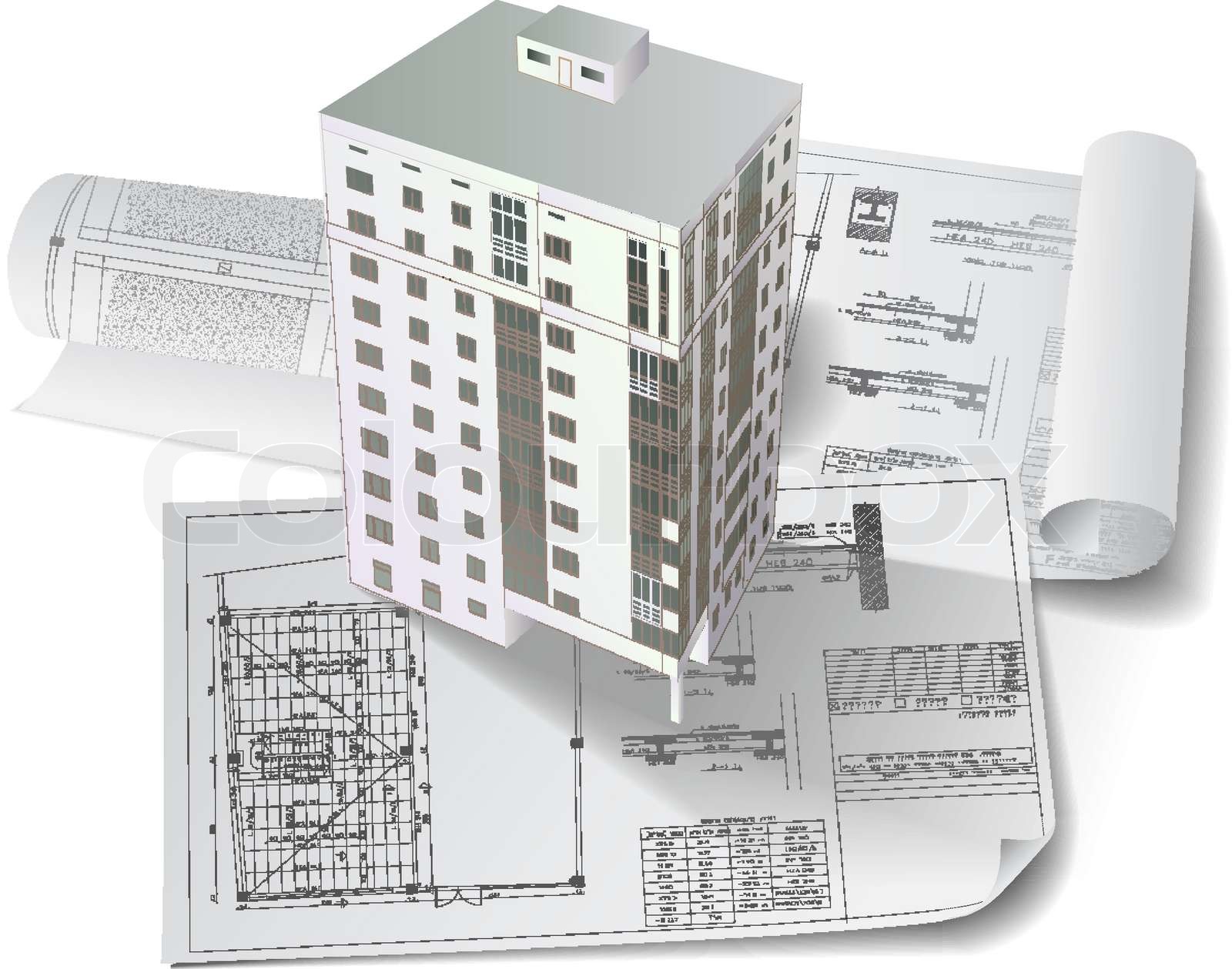 Architectural background. Part of architectural project, architectural ...