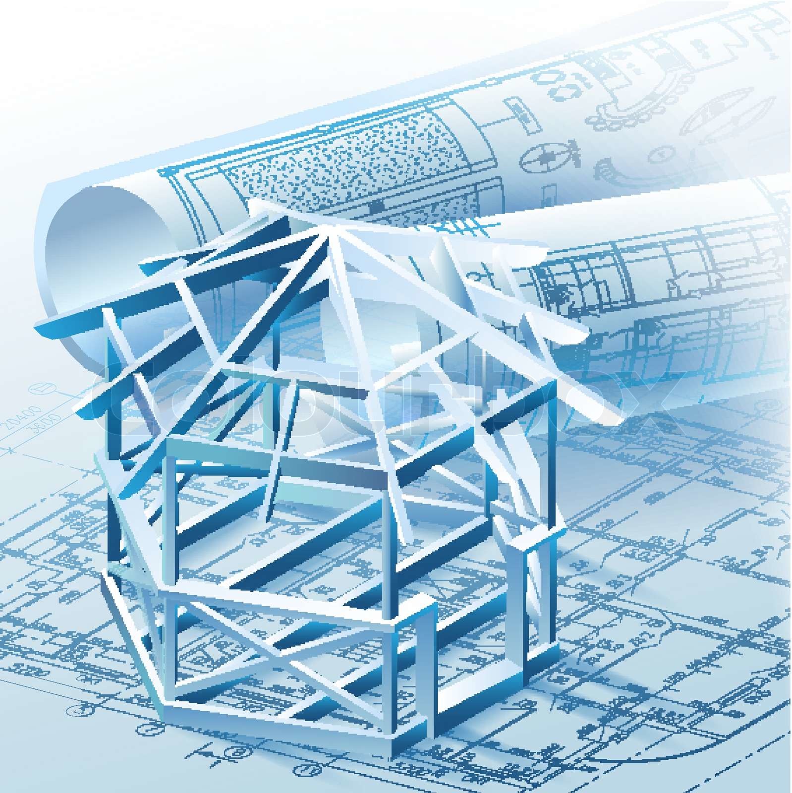 Architectural background. Part of architectural project, architectural ...
