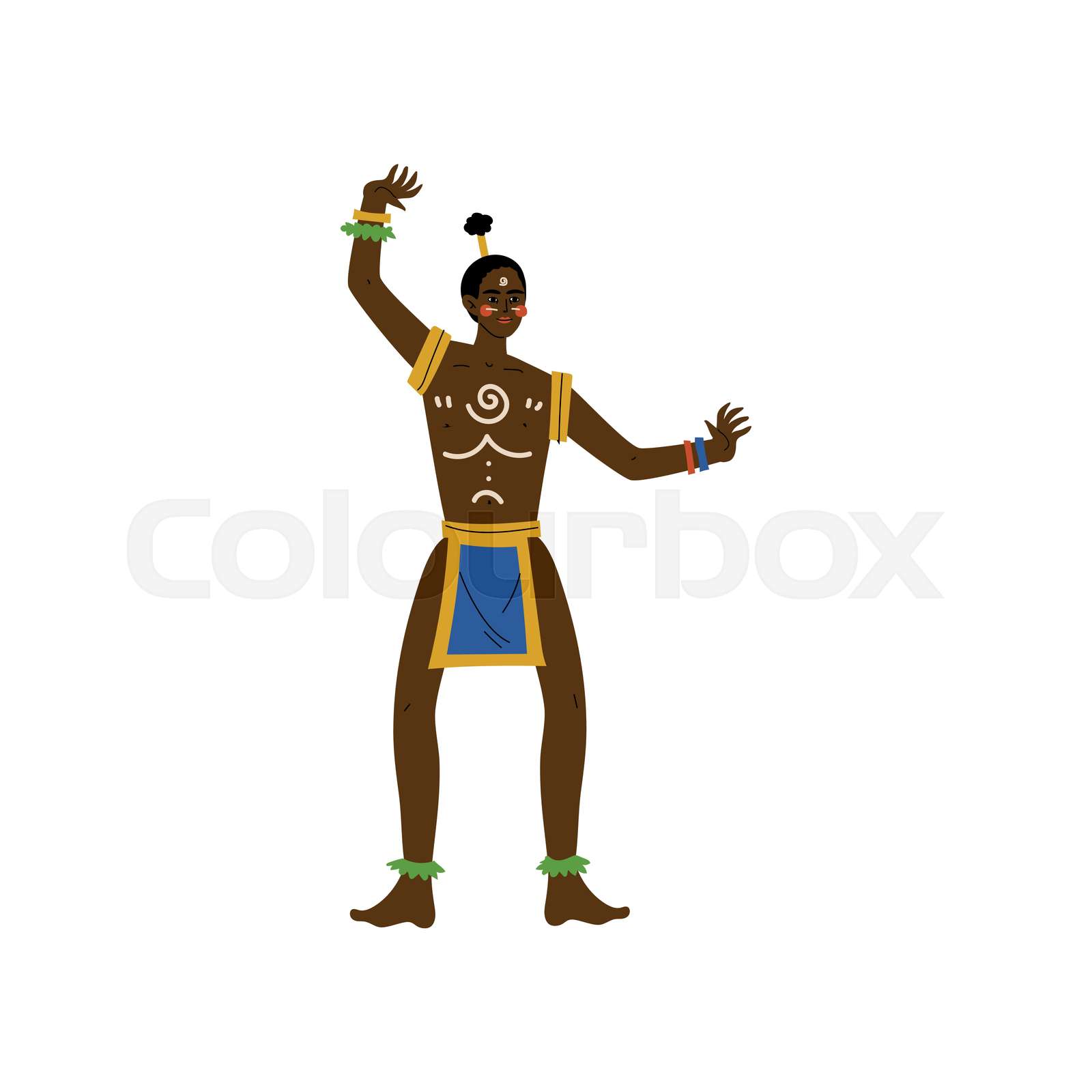 African Tribal Man Clipart