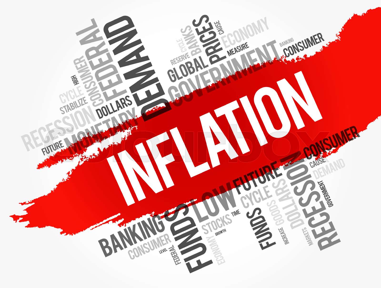 Inflation word cloud collage | Stock vector | Colourbox