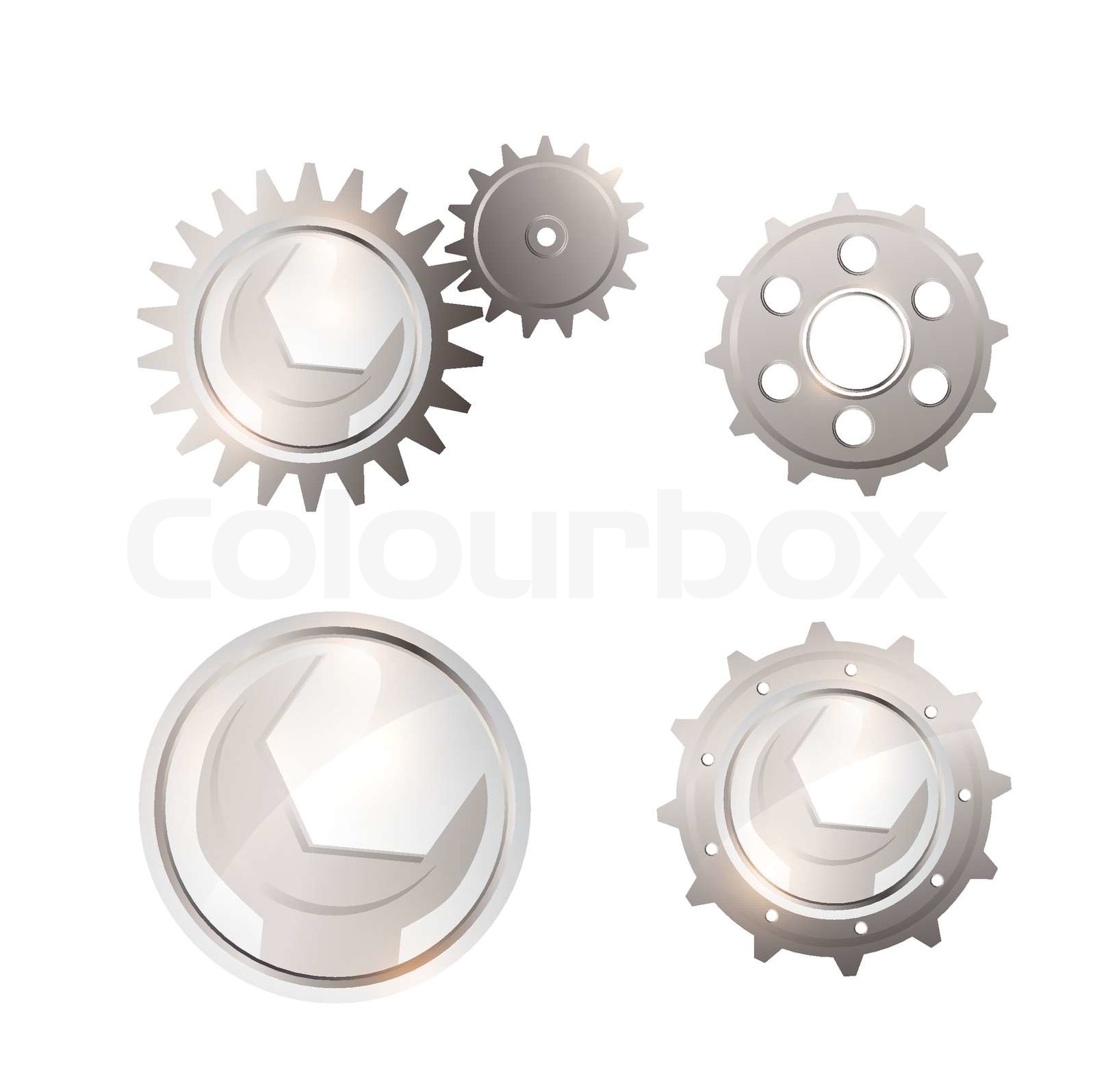 Gear system collection | Stock vector | Colourbox