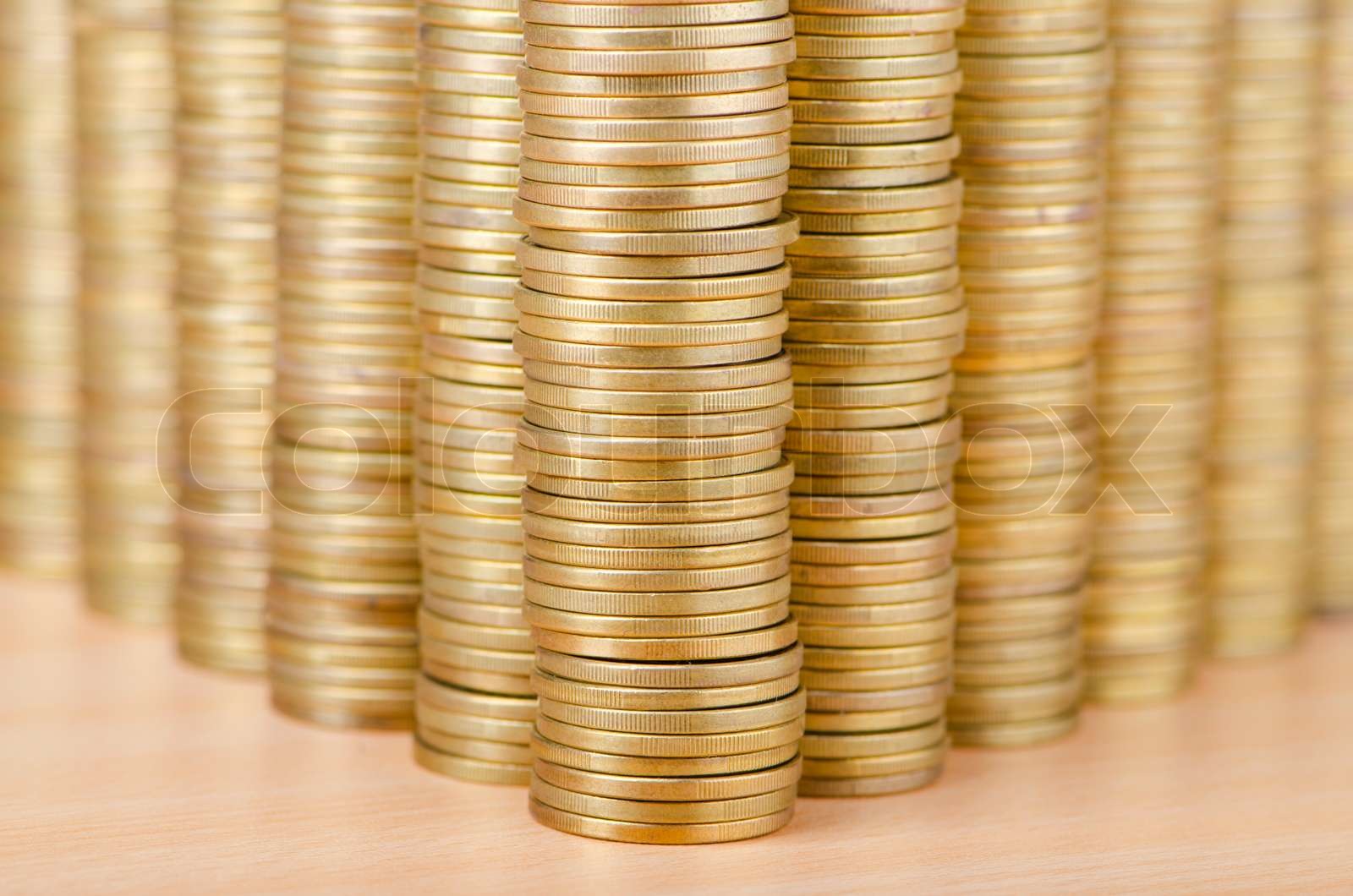 penge, gylden, stak | Stock foto | Colourbox